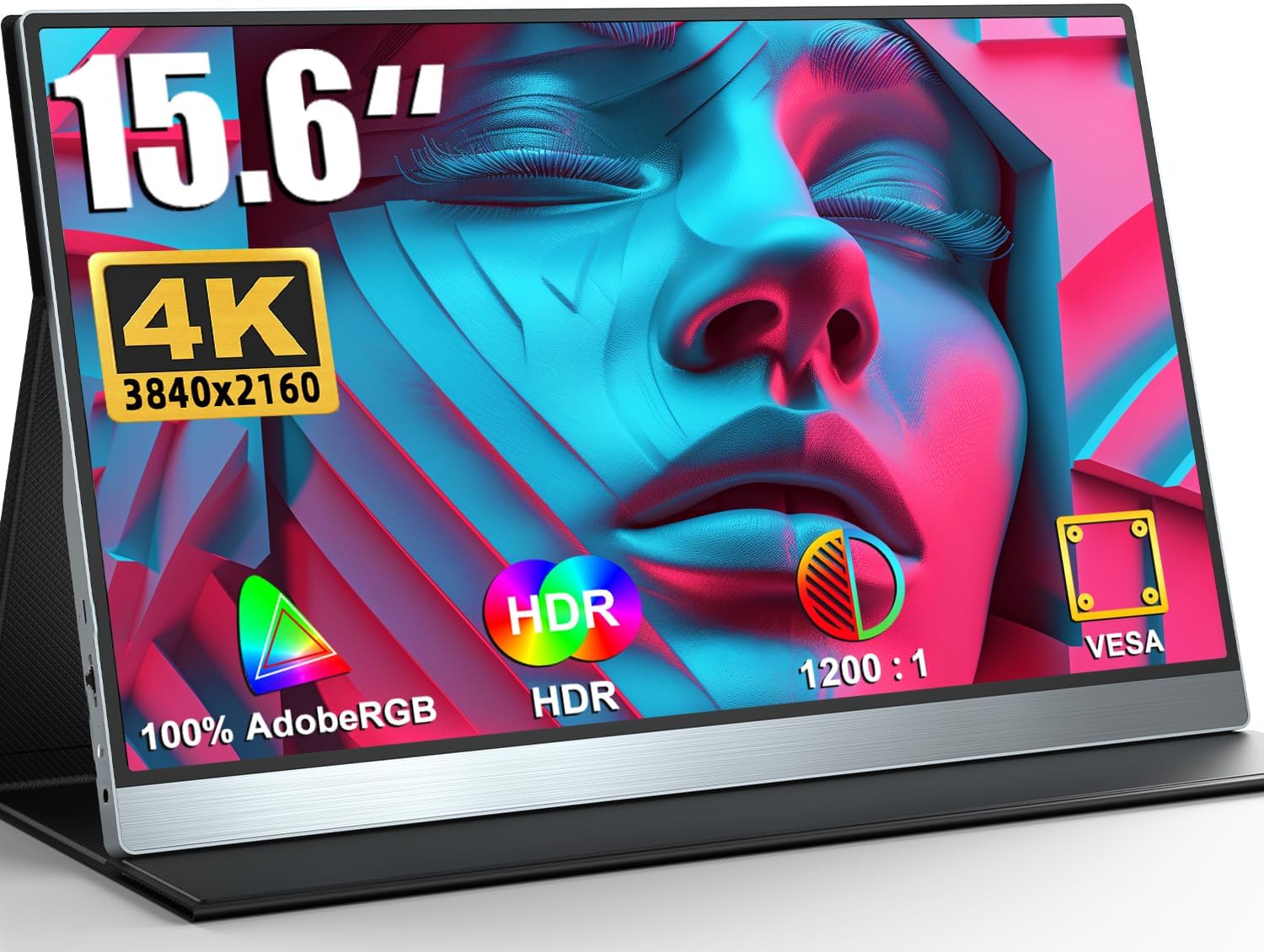 UPERFECT Monitor Portatile 4K 15,6 Pollici Schermo Portatile 100% ...