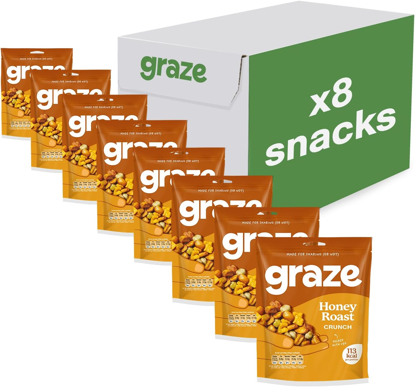 Graze - Honey Roast Crunch Snacks - Healthy Snacks Alternative for ...