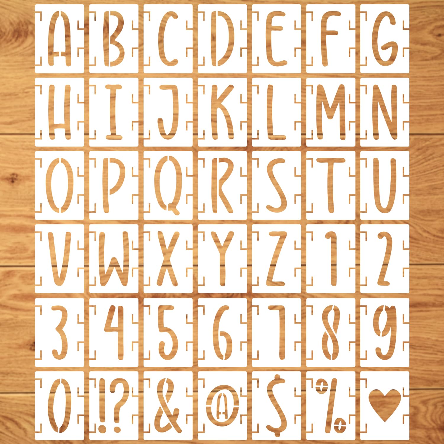 Snapklik.com : 4 Inch Letter Stencils Kit, 42Pcs Reusable Numbers ...