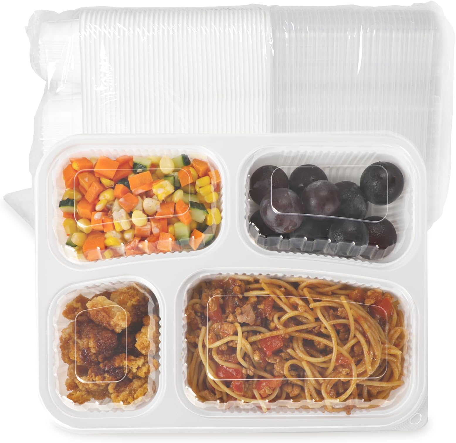 Amazon.com: FEXTA 5 Compartment Meal Prep Containers With Lids - (200 ...