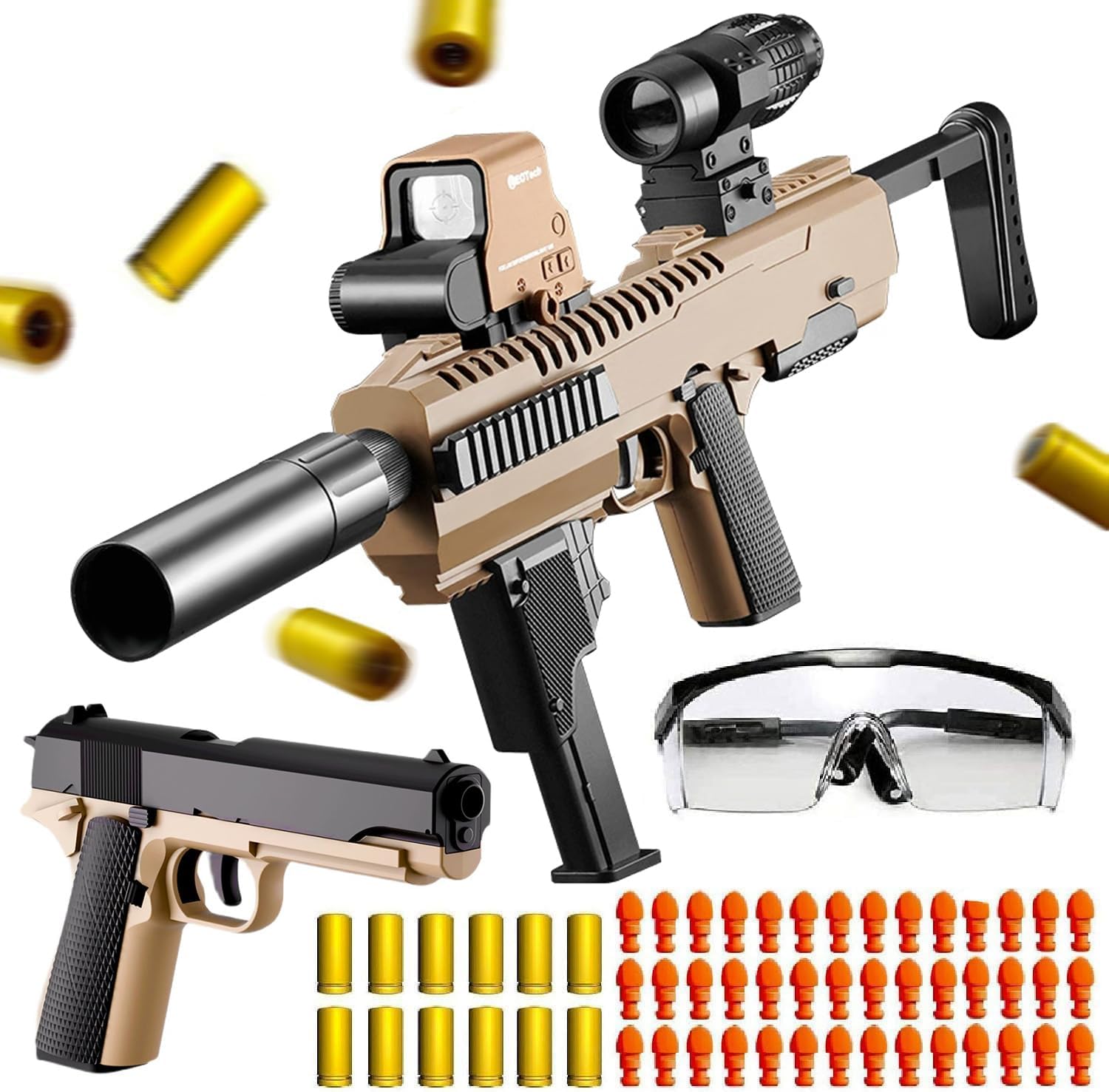 Moonmen Combination M1911 Soft Bullets Toy Gun, Automatic Reloading ...