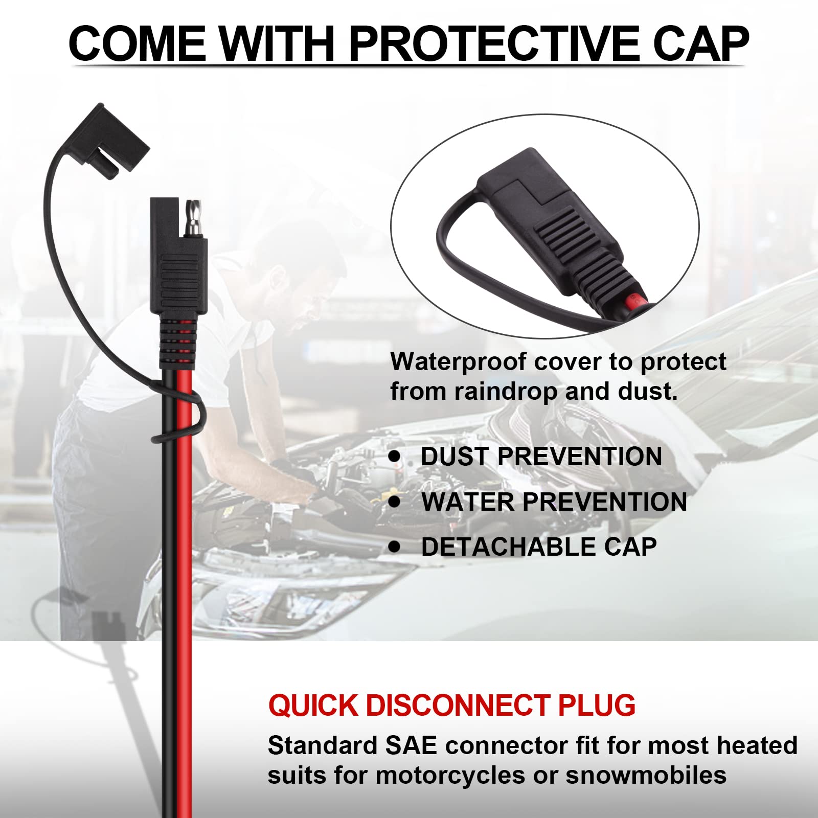 Snapklik.com : iGreely 2Pack SAE Extension Cable SAE Quick Connector ...