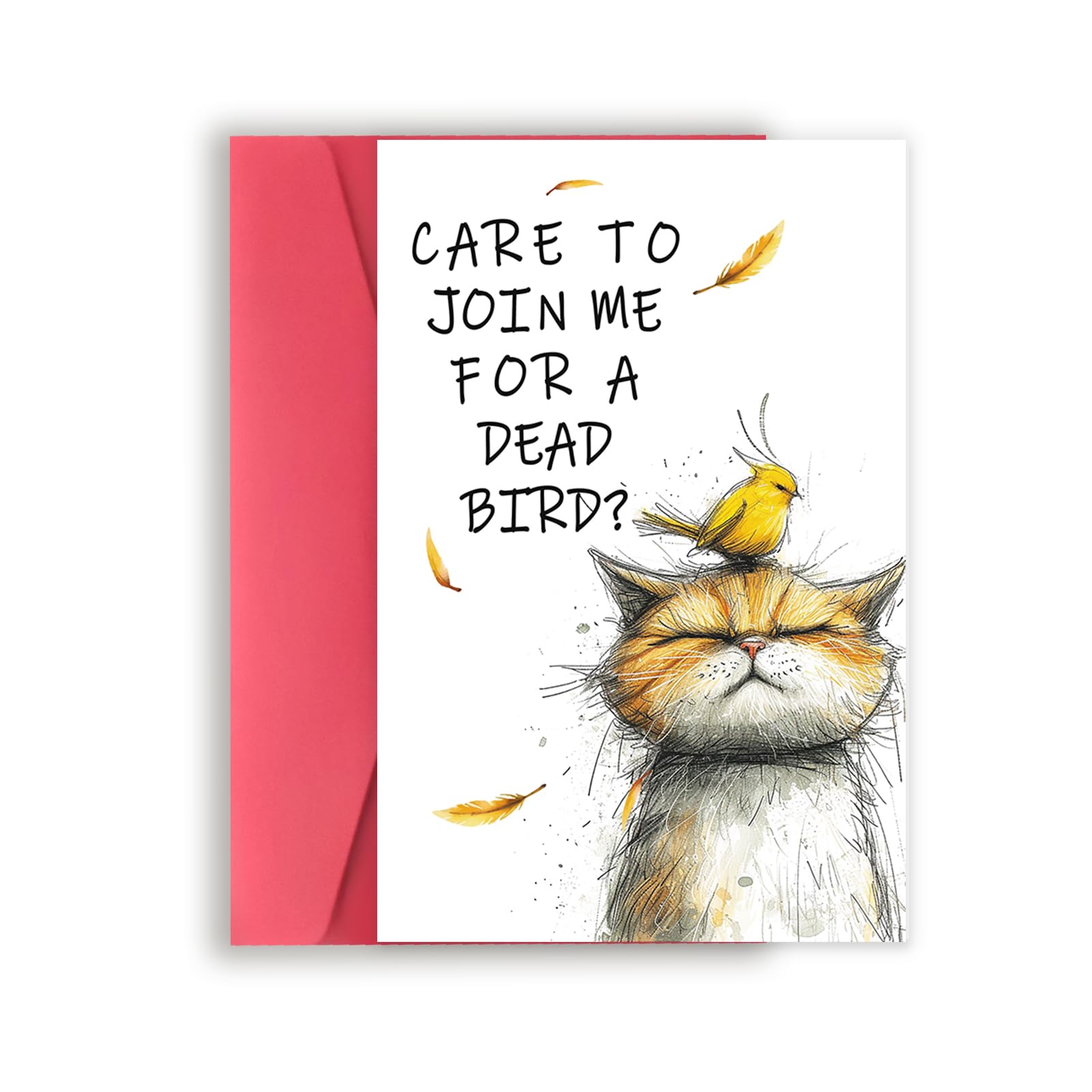 Amazon.com : Missonemi Funny Thanksgiving Cat Card for Him Her, Happy ...