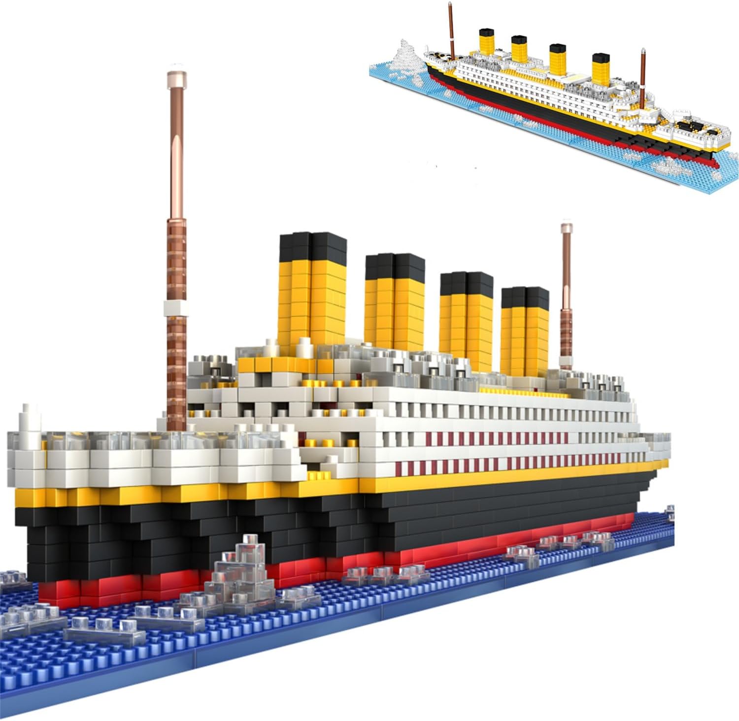 Amazon.com: Jqmeg Titanic Micro Mini Building Blocks Set, 1860pcs 3D ...