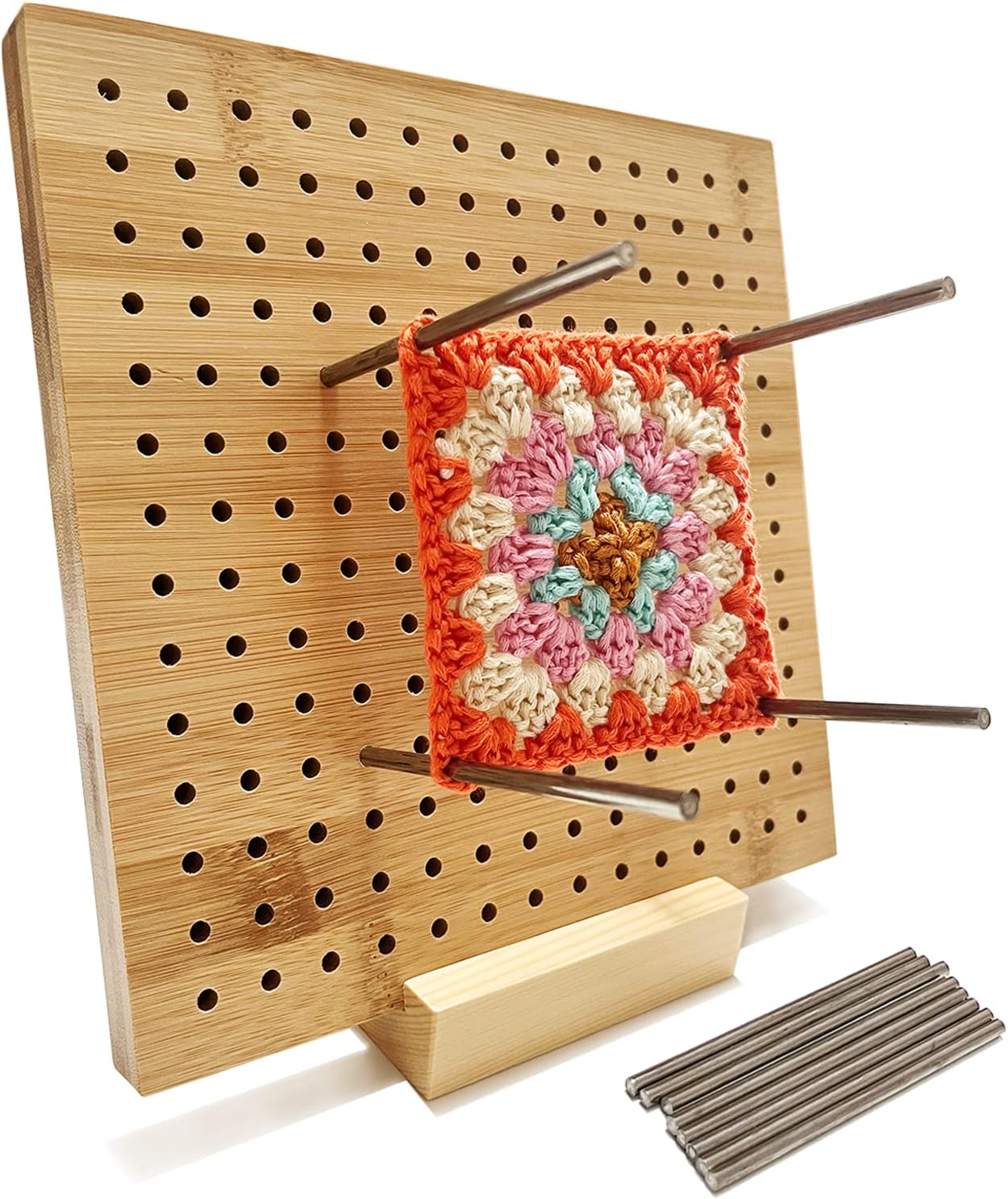 Amazon.com: HappyPumpkin Crochet Blocking Board with 12 Pins，Granny ...