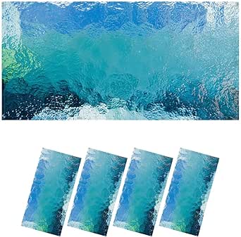 DERUINVAIO 4 Pack Fluorescent Light Covers for Ceiling Light, Blue ...