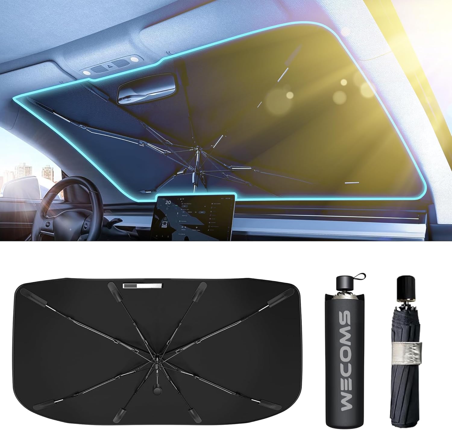 Wecoms Ombrello Parasole Auto Parasole Auto Parabrezza Interno ...