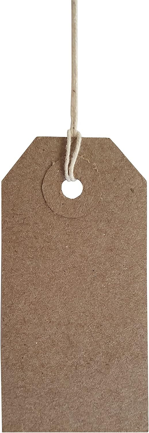 Swift Strung Tags Brown Reinforced Card Clothing Parcel Label String ...