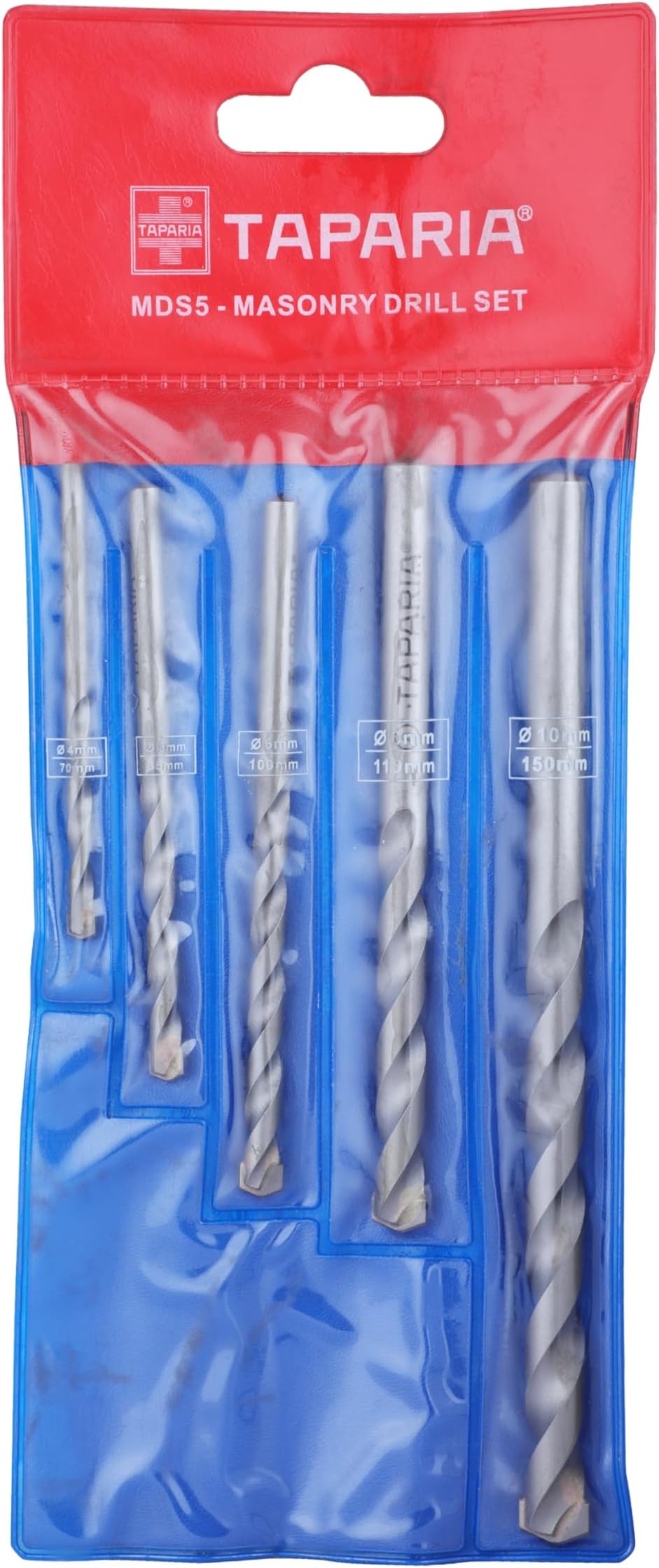 Taparia 5 Pc Parallel Masonary Drill Bit Set - 4Mm,5Mm,6Mm,8Mm,10Mm ...