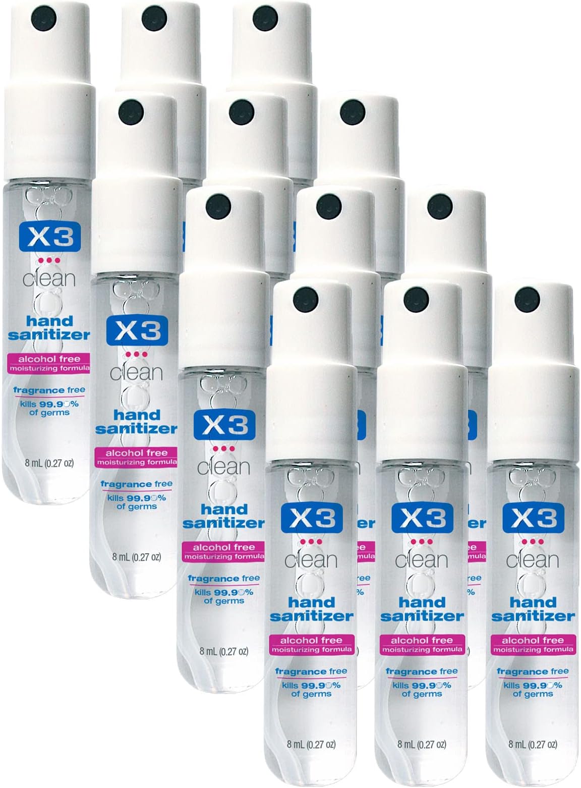 Amazon.com : X3 Clean Mini Hand Sanitizer Spray – Alcohol Free and ...