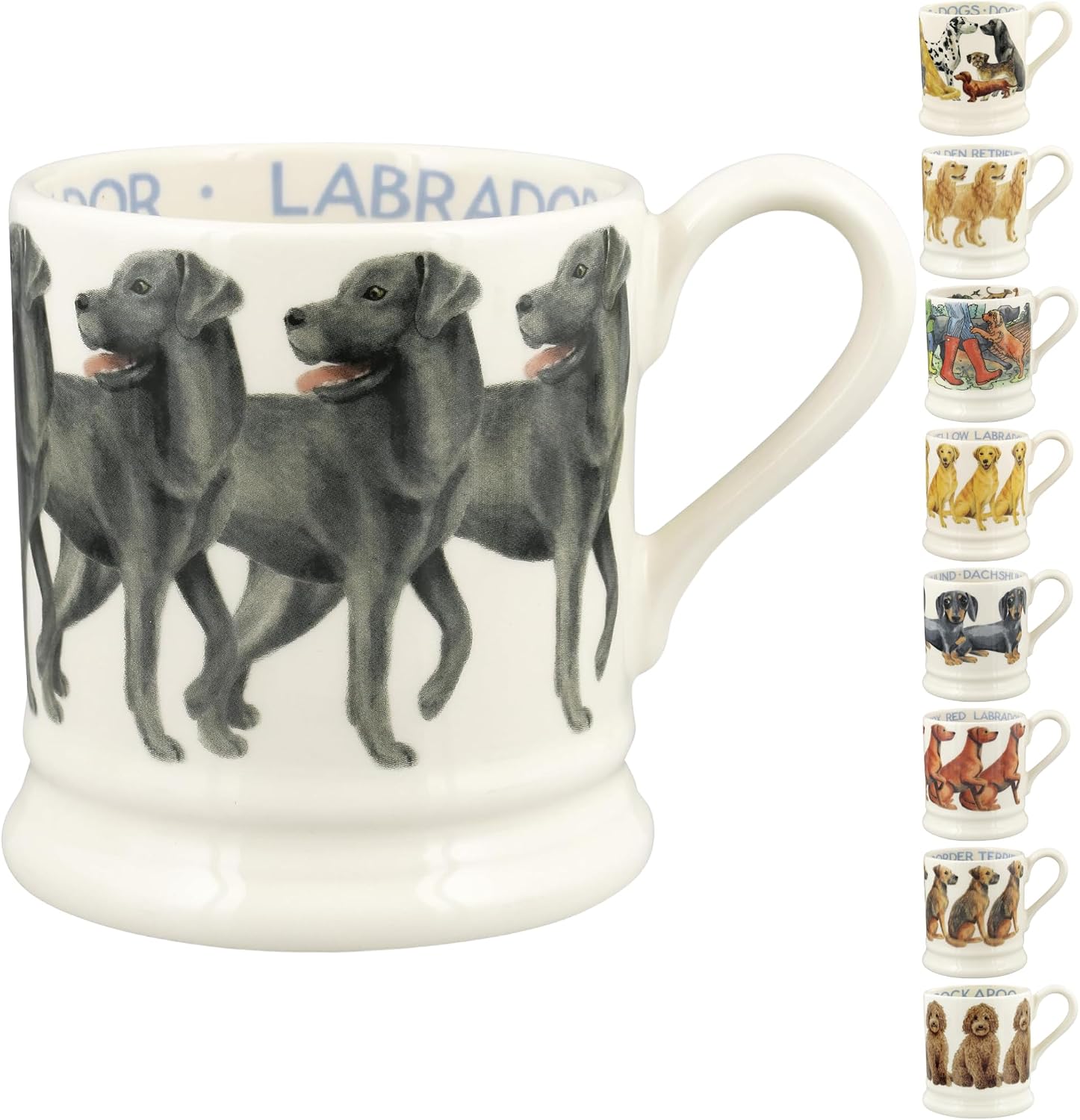 Amazon.com | Emma Bridgewater Black Labrador 1/2 Pint Mug: Coffee Cups ...