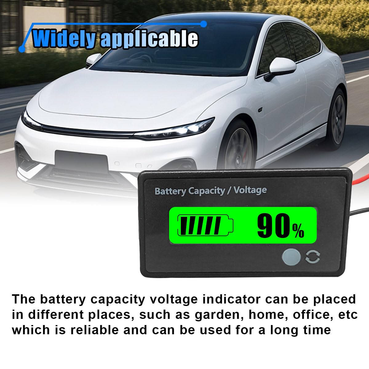Snapklik.com : 12V 24V 36V 48V Car Battery Meter, Lead-Acid Lithium-ion ...