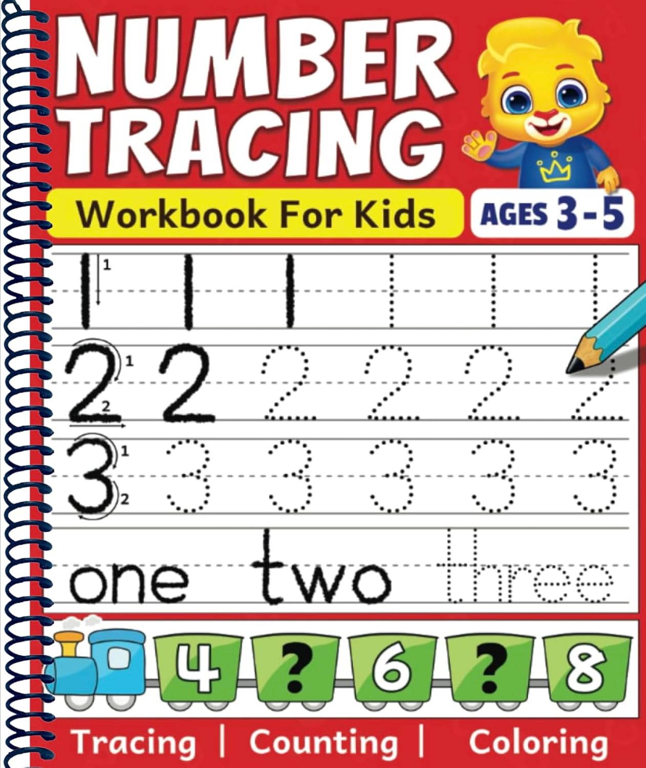 Number Tracing Workbook: Color, Count & Trace Numbers For Toddlers ...
