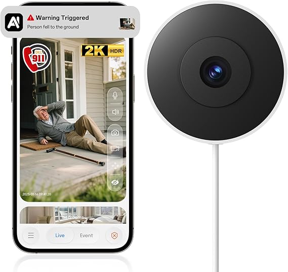 Amazon.com : Window Camera, 2K 2.4G WIFI Indoor Cameras for Home ...