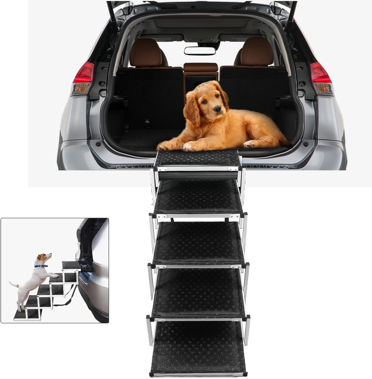 Amazon.com : 5-Step Car Ramp for Large Dogs: Supports up to 250lbs ...