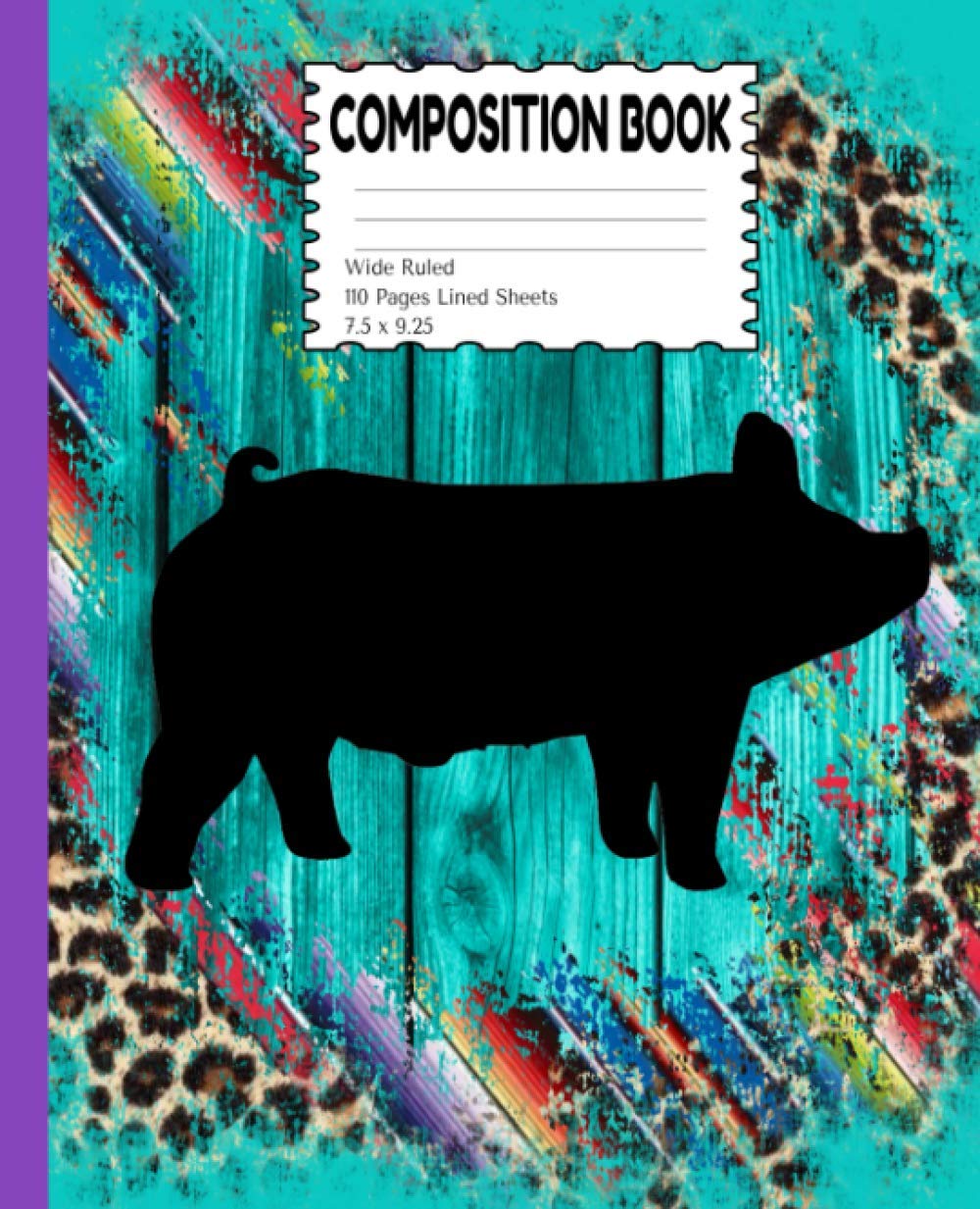 Composition Book: 4H Livestock Show Swine, Show Pig, Wide Ruled Lined ...