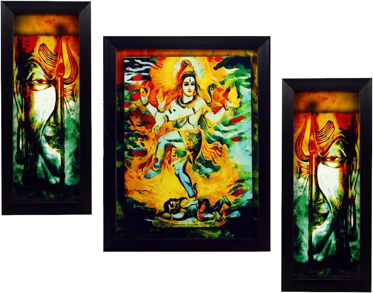 Ritwika's Multicolored Modern Art Shiva Frame Painting For Home and ...