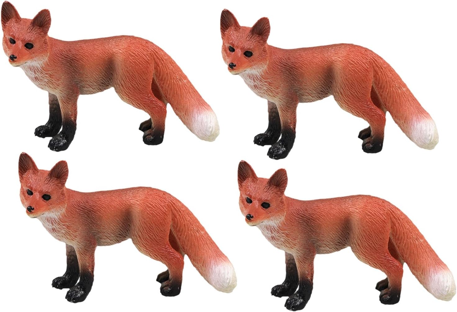 Amazon.com: WQKING Fox Red Statue Designs 4 Pieces- Outdoor Fox ...