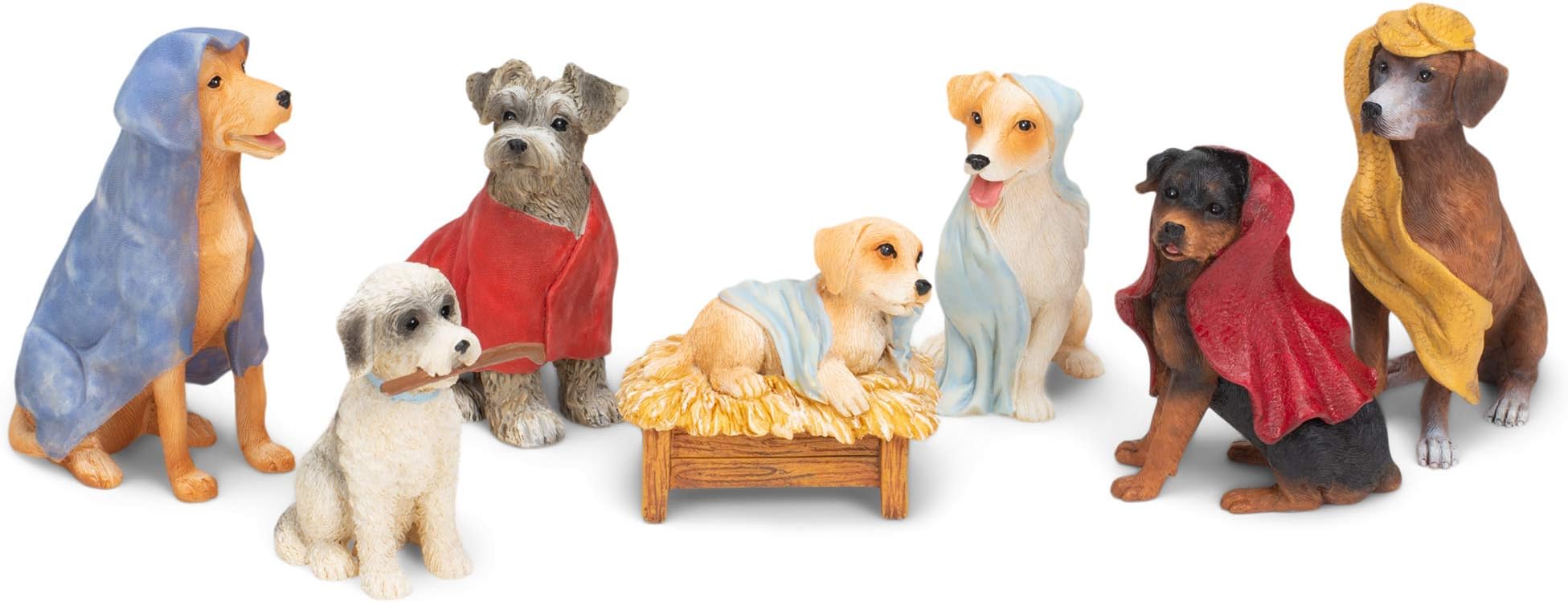 Amazon.com: 7 Piece Moose Figurines Christmas Nativity Set : Home & Kitchen