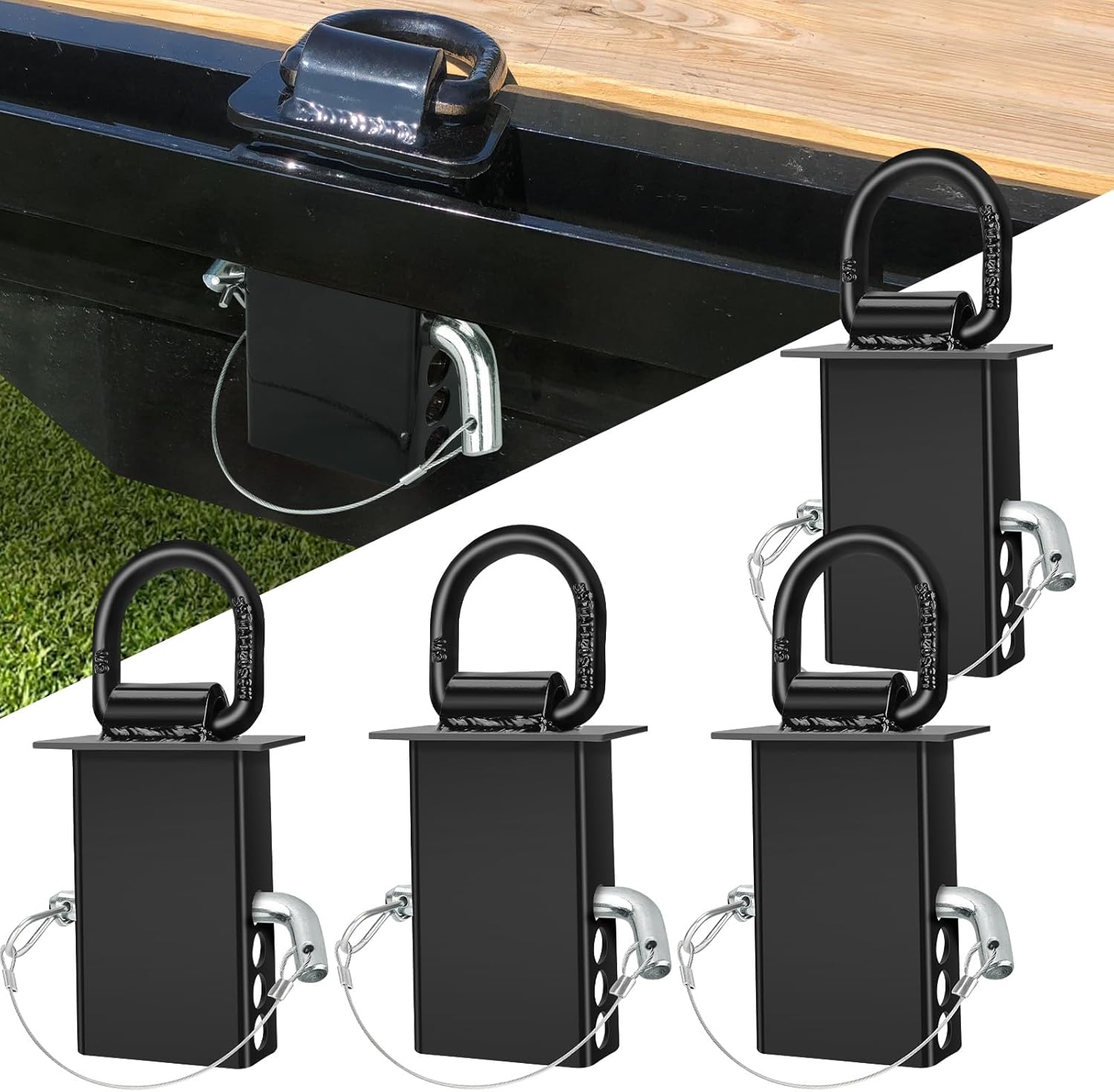Amazon.com: TENVONE 4 Packs Stake Pocket D Ring, Heavy Duty Trailer D ...