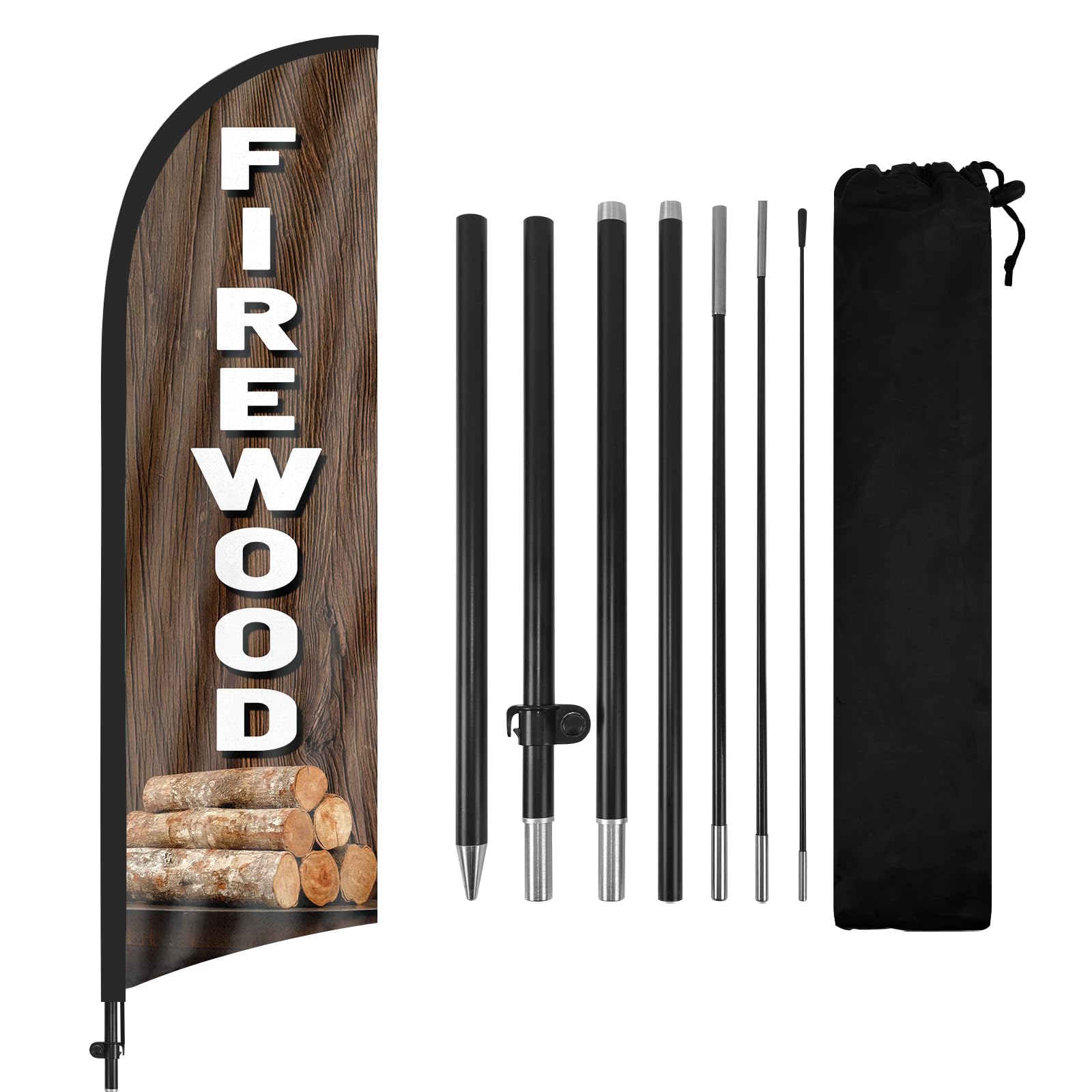 Amazon.com : Firewood Advertising Swooper Flag Banner, Firewood Feather ...