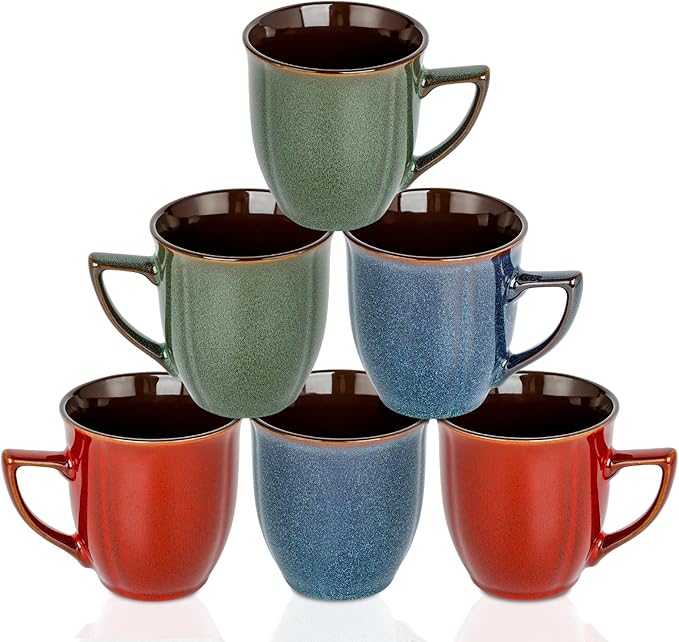 Amazon.com | Ceramic Mugs 14 Oz,Mugs Set for Men Women, Ceramic Mugs ...