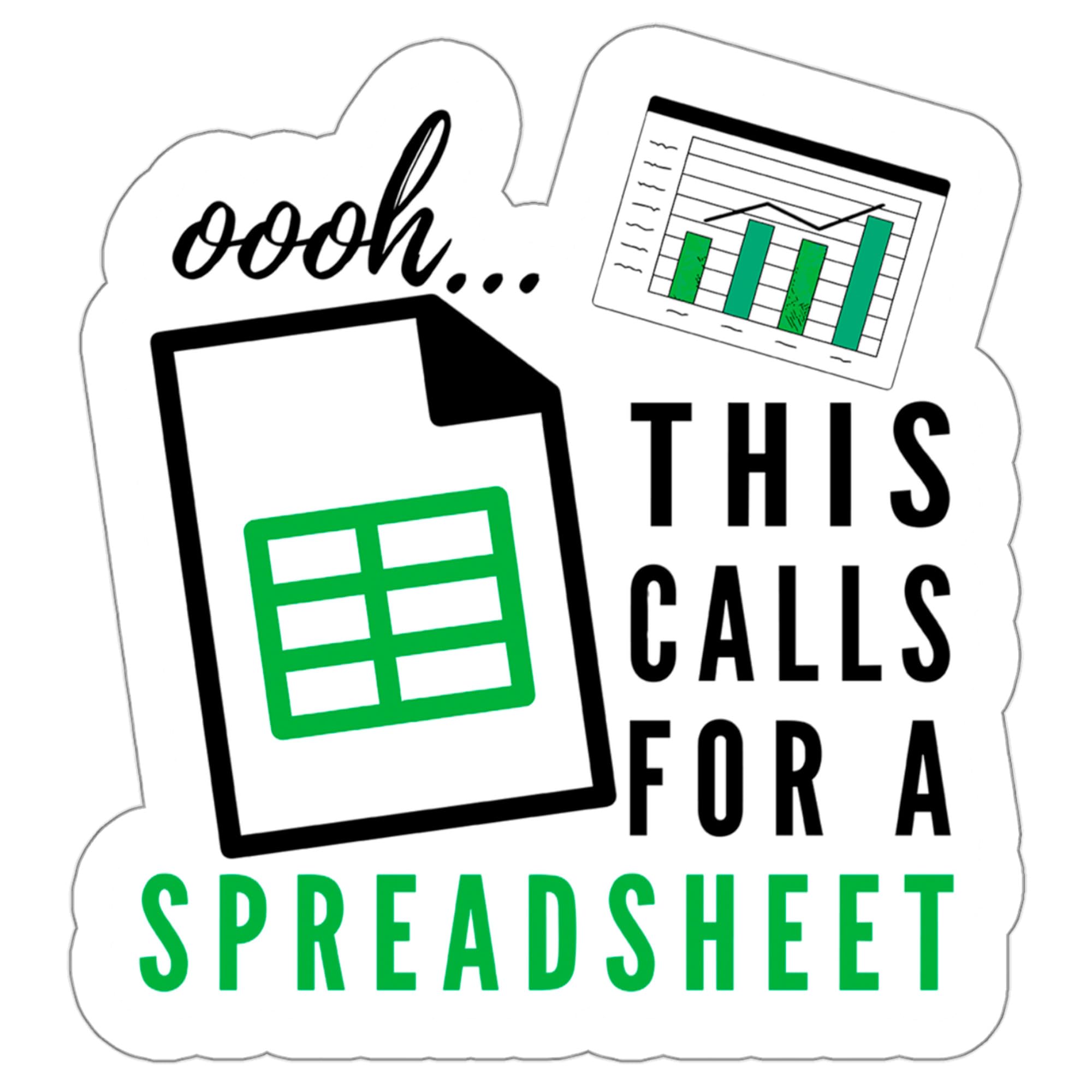 Amazon.com: Oh This Calls for a Spreadsheet Sticker Math Office Decal ...
