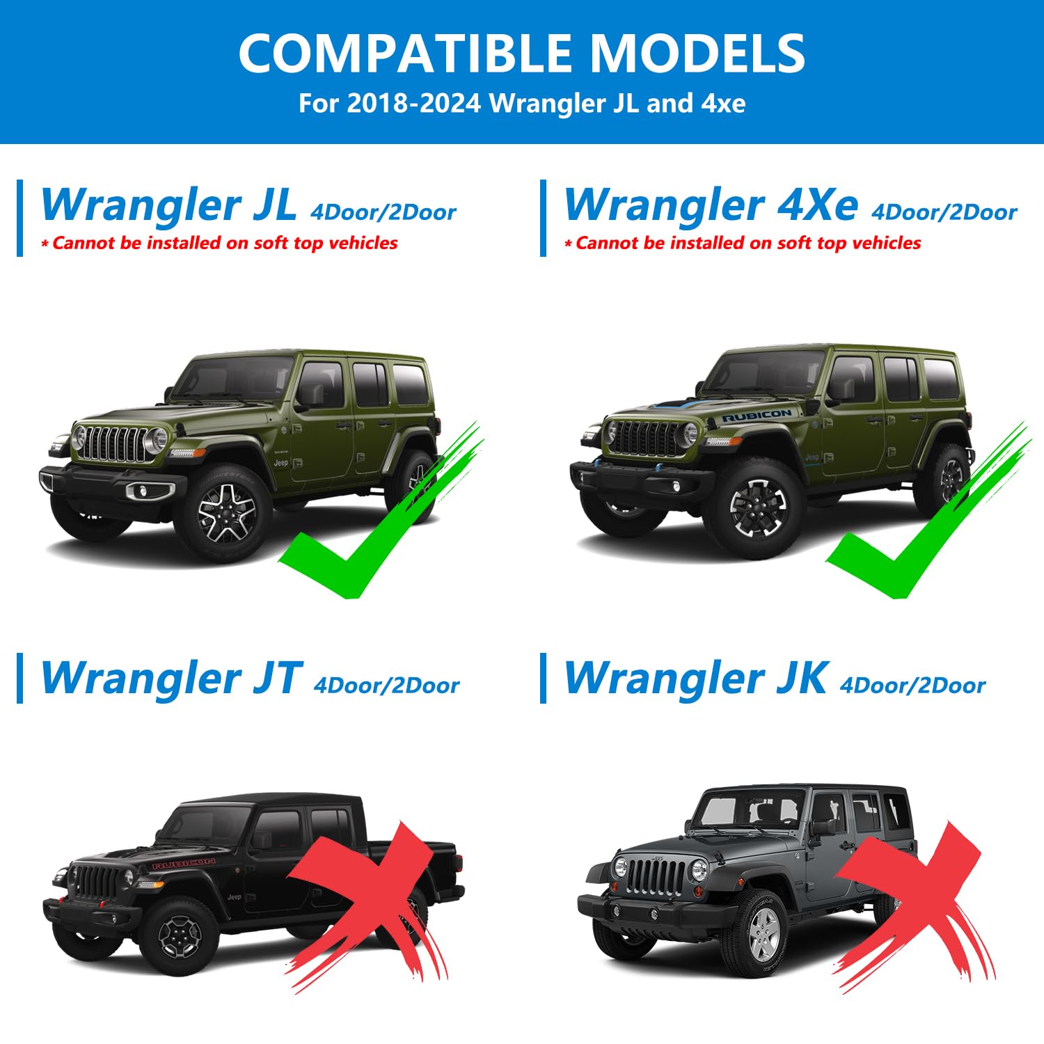 GOLPEW Rear Defogger Cable Cover for Wrangler (JL) / Wrangler 4xe ...