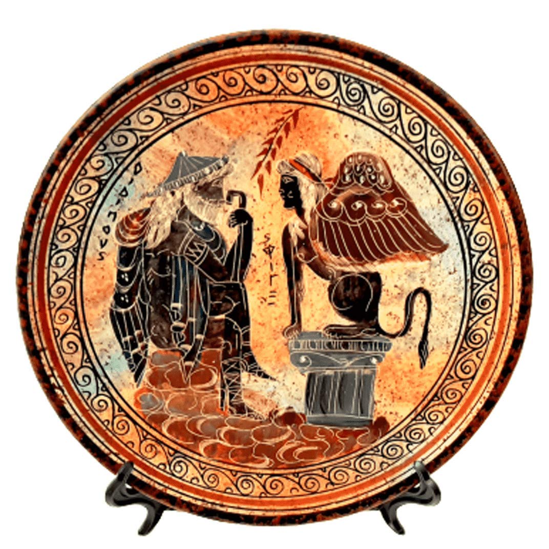 Buy Greek Plate 24cm diameter, Ancient Greek pottery,Oedipus and the ...