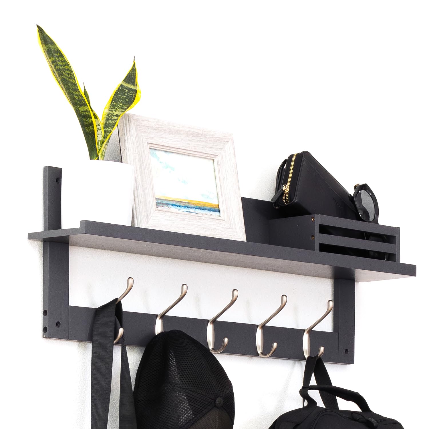 Amazon.com: Cozy Nook Homeware Wall Hooks with Shelf, 29.25 inch Coat ...