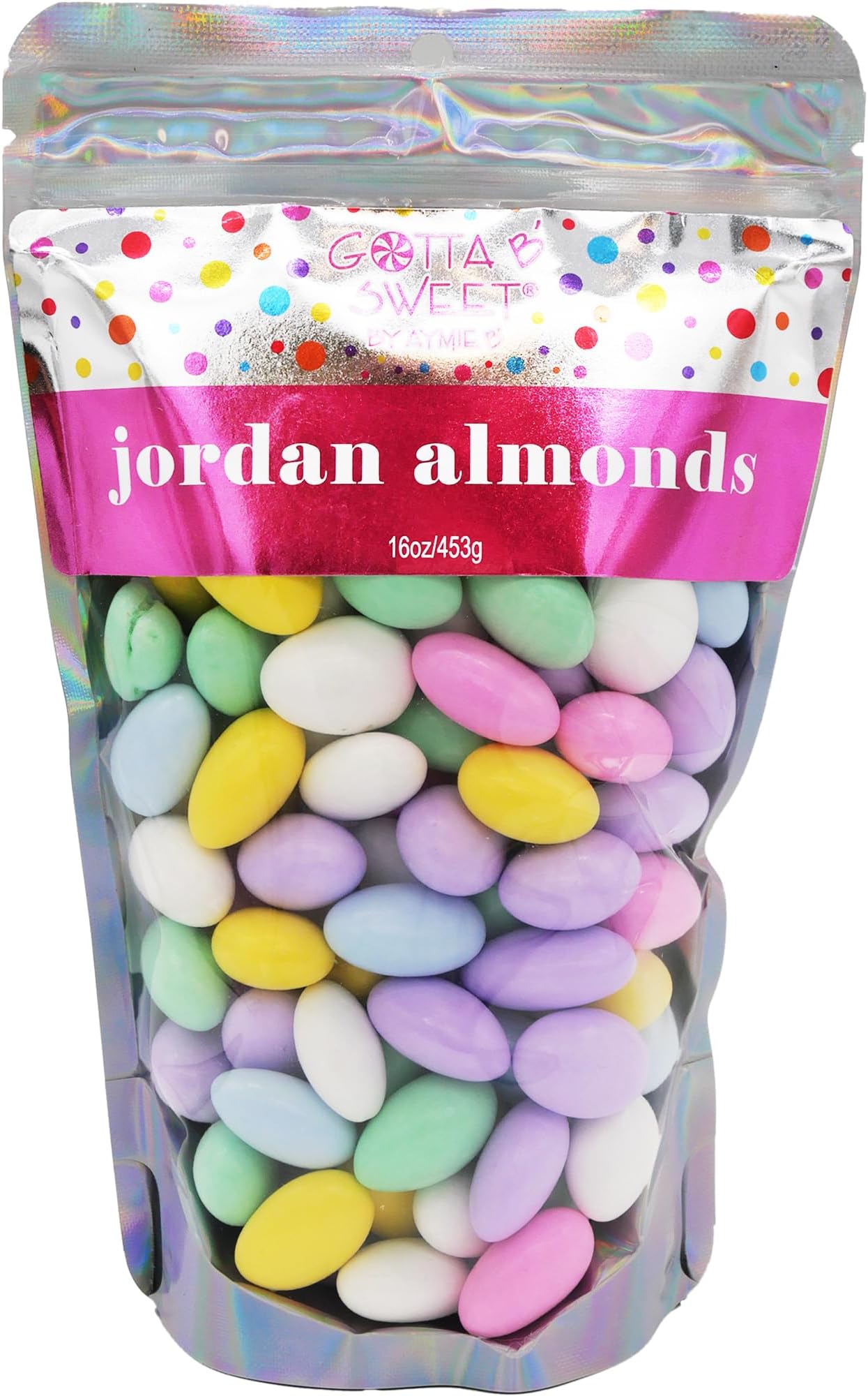 Amazon.com : Gotta B Sweet Jordan Almonds - 1 Pound Resealable Bag ...