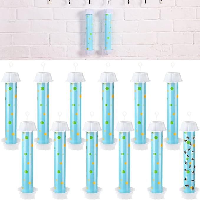 Amazon.com : Qualirey 12 Pcs Sticky Fly Trap Fly Stick with Hanging ...