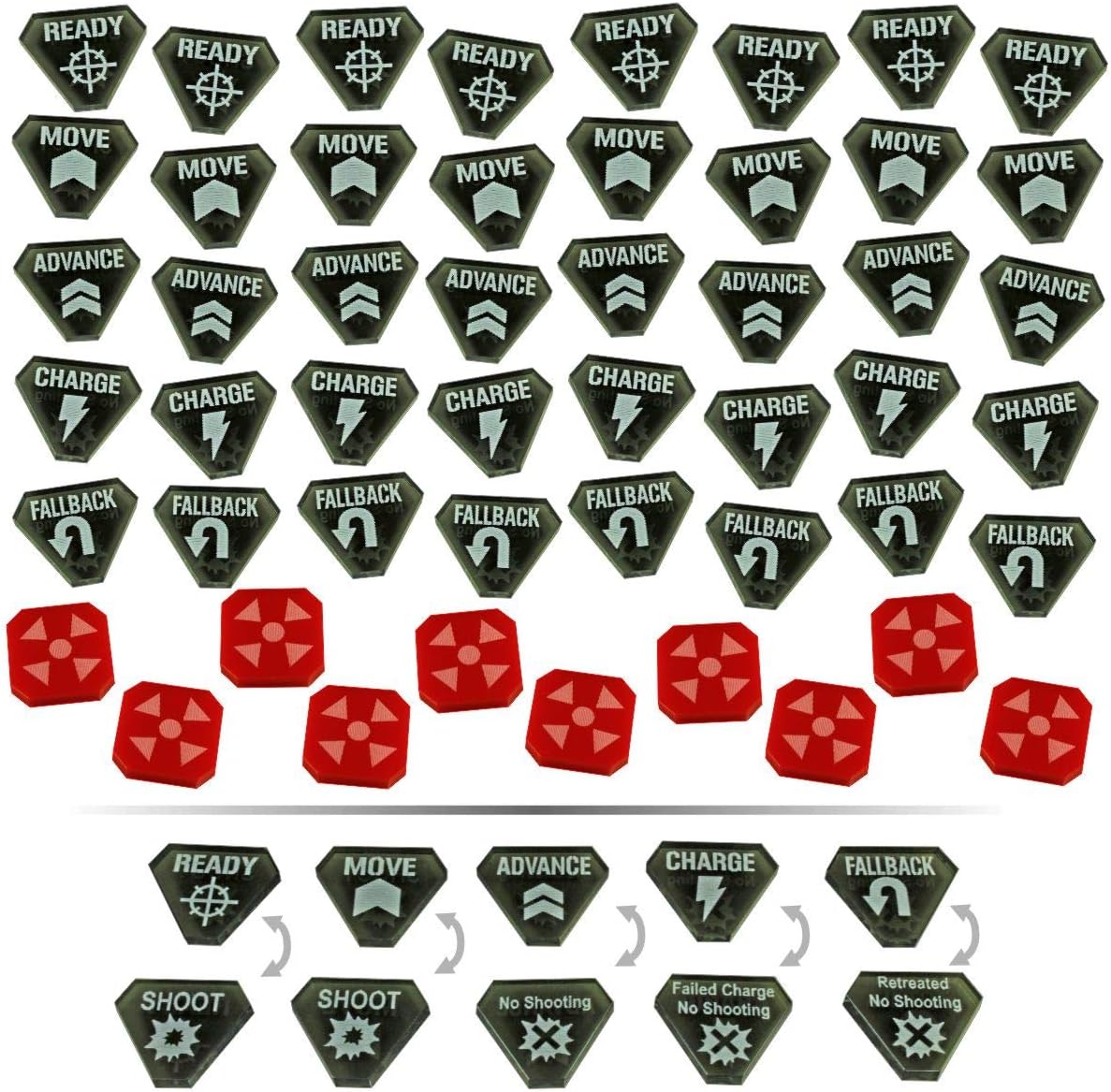 Amazon.com: LITKO Combat Token Set | Compatible with Warhammer: Kill ...