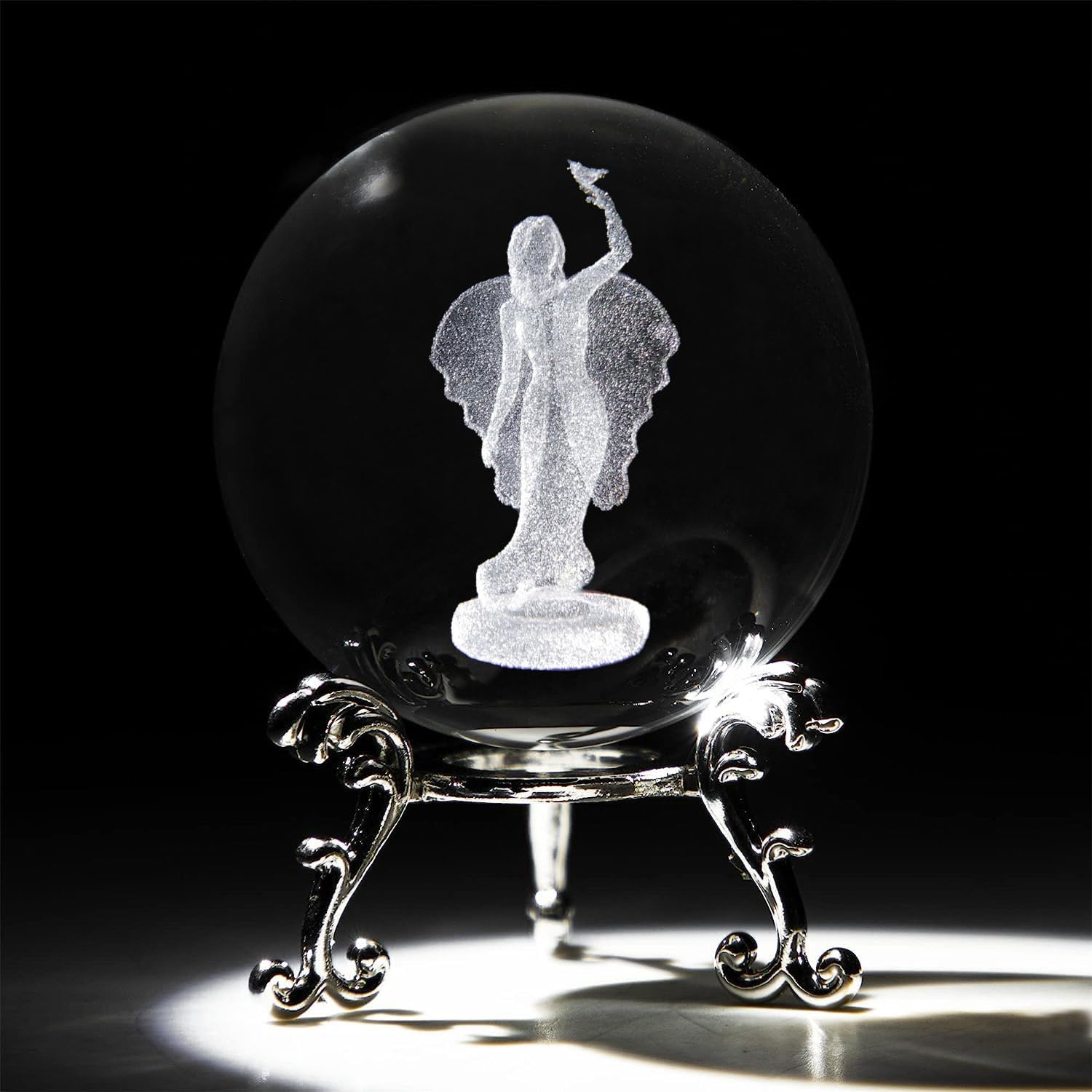 vskikris Angel of Freedom Fairy - 60mm 3D Crystal Ball with Stand ...