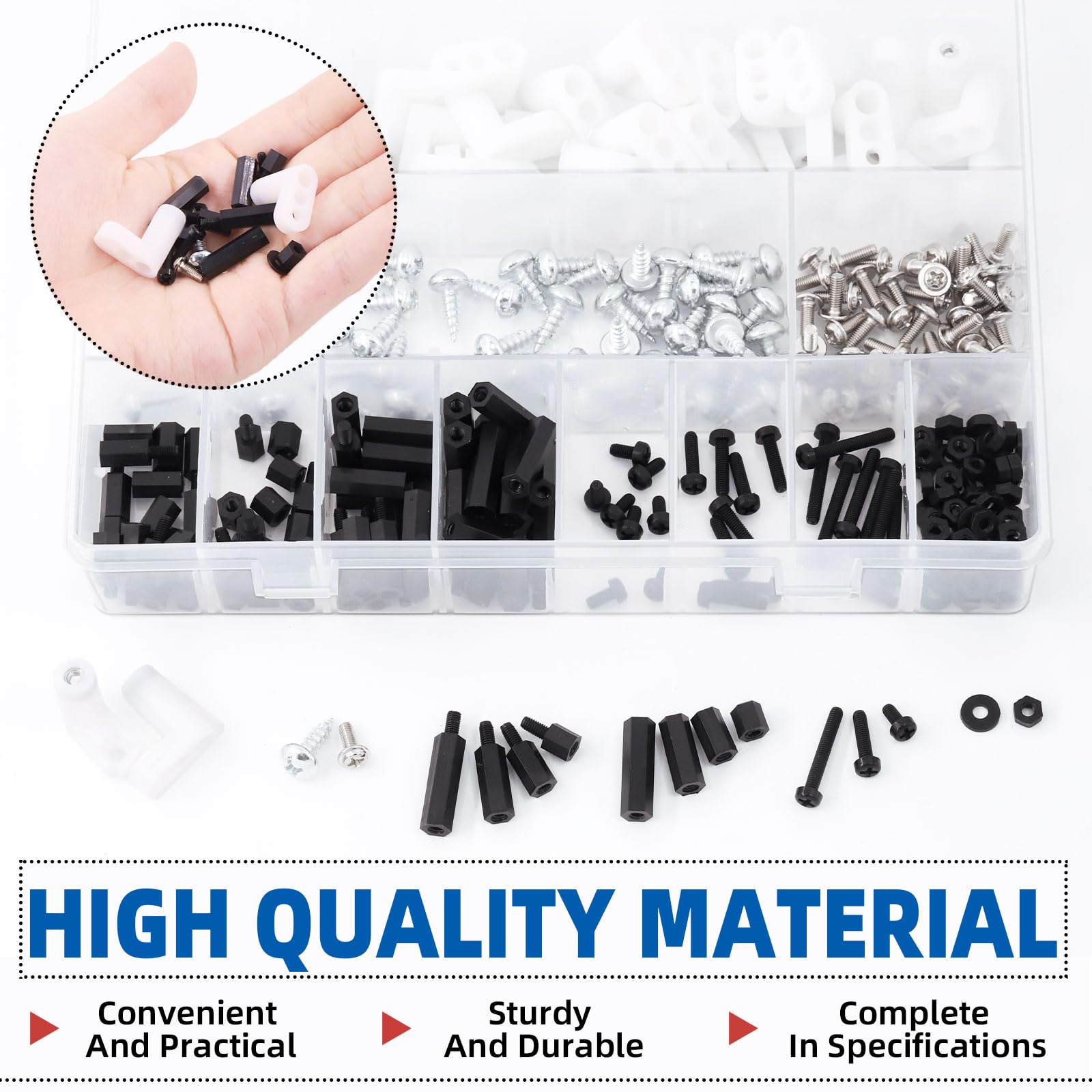 Glarks 221Pcs L Type PCB Board Mounting Feet Insulated PCB Spacers ...