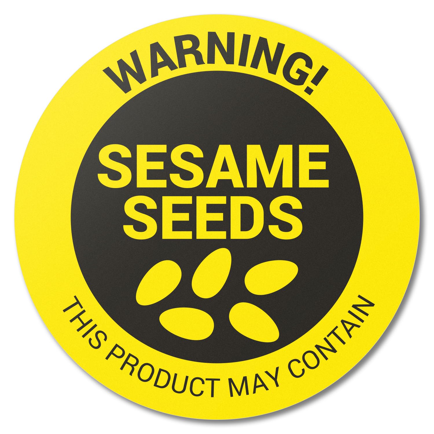 Snapklik.com : Sesame Seeds Allergy Warning Stickers - 1.5 Inch Circle ...