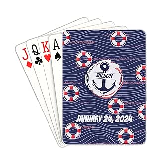 Amazon.com: Migedy Custom Anchor Playing Cards Personalized Deck of ...