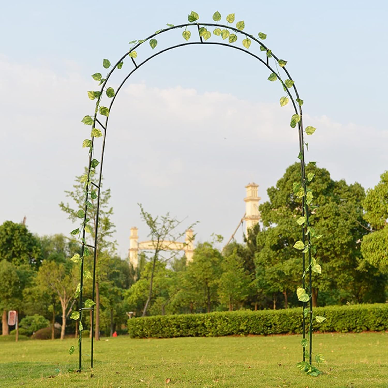 Amazon.com : Large Rose Arch, Metal Garden Arch, Plant Climbing Trellis ...