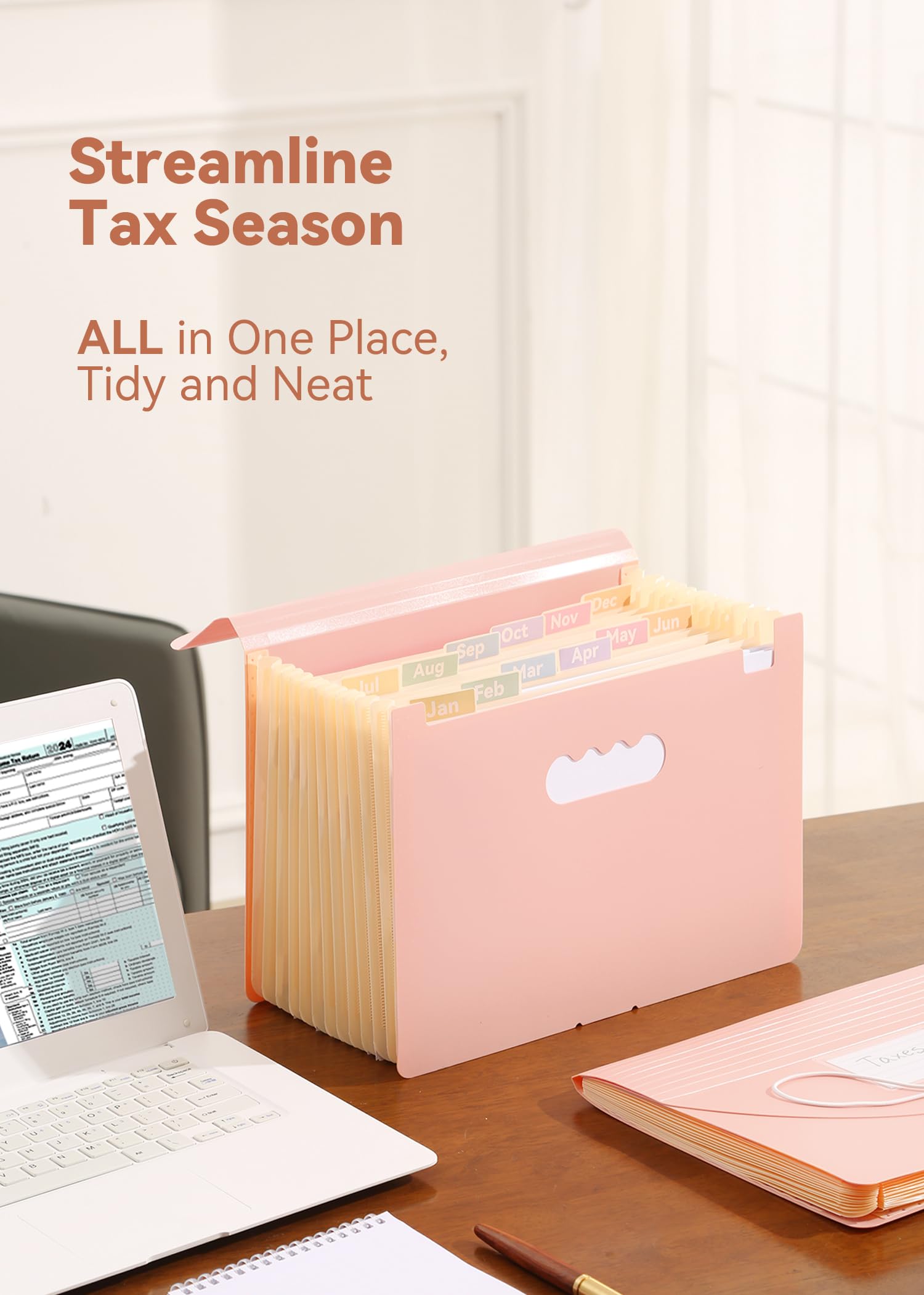 Snapklik.com : SortRax Accordion File Organizer 12 Pockets, Monthly ...