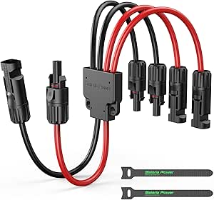 Amazon.com: Solar Connectors for 2 Solar Panels, IP68 Waterproof Solar ...
