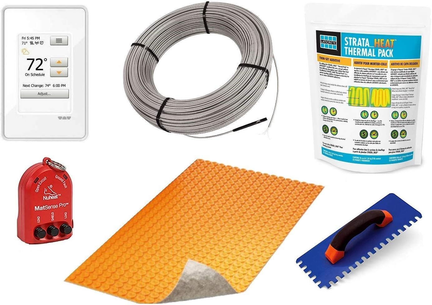 Schluter Ditra Signature Floor Heating Kit -64 Square Feet- Includes ...