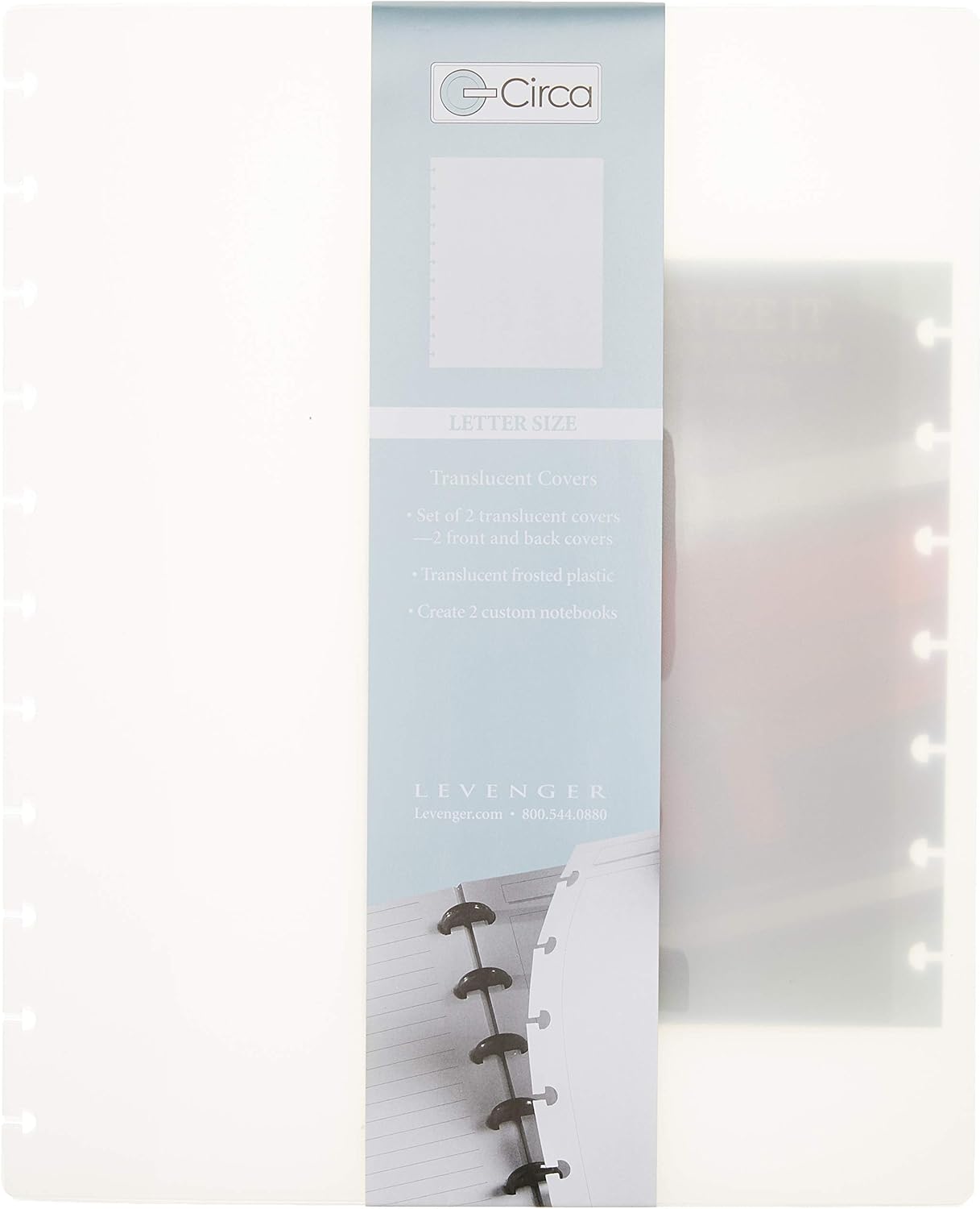 Levenger Circa Translucent Discbound Disc Notebook Covers, Plastic, Set ...