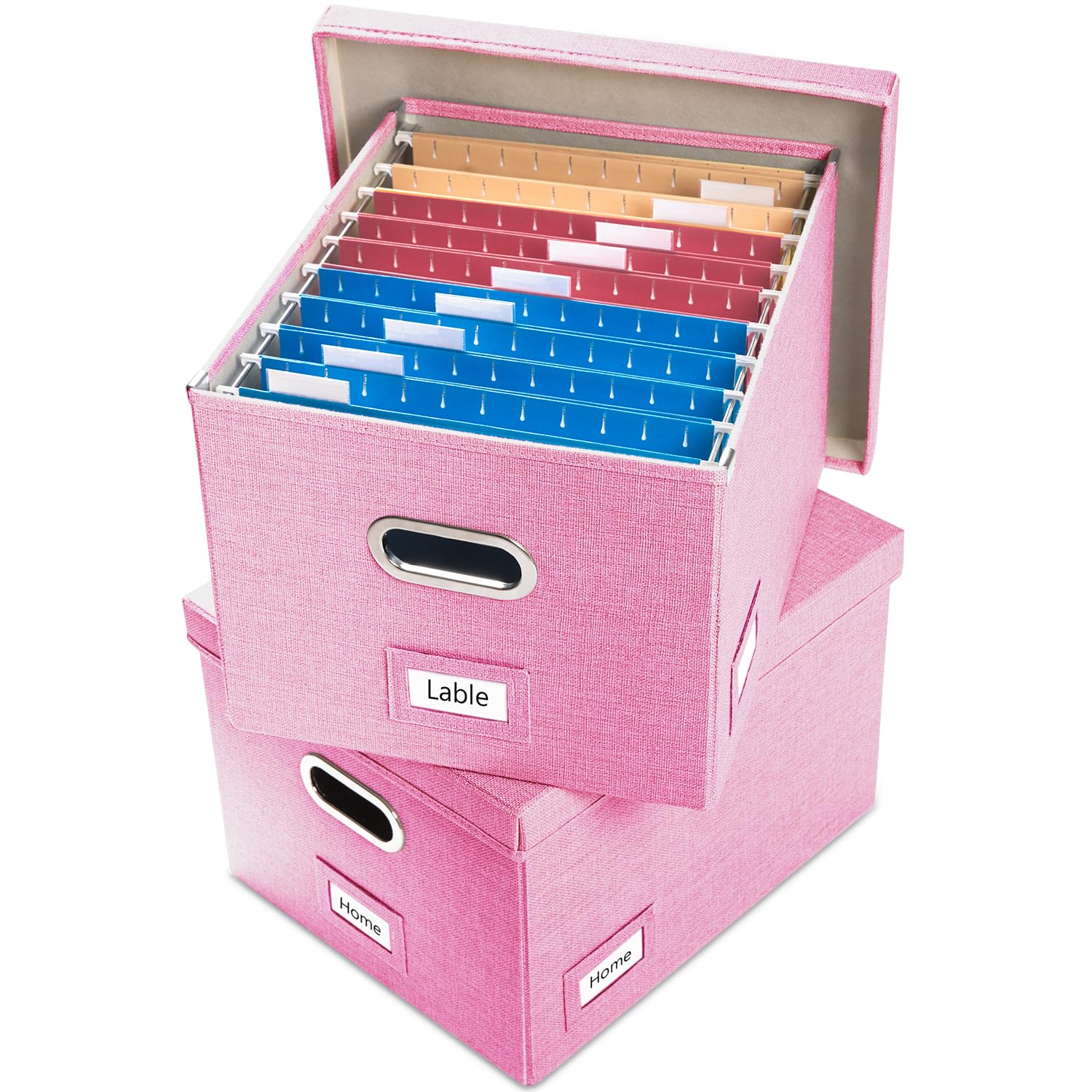 Amazon.com: PRANDOM File Organizer Box - Set of 2 Collapsible ...