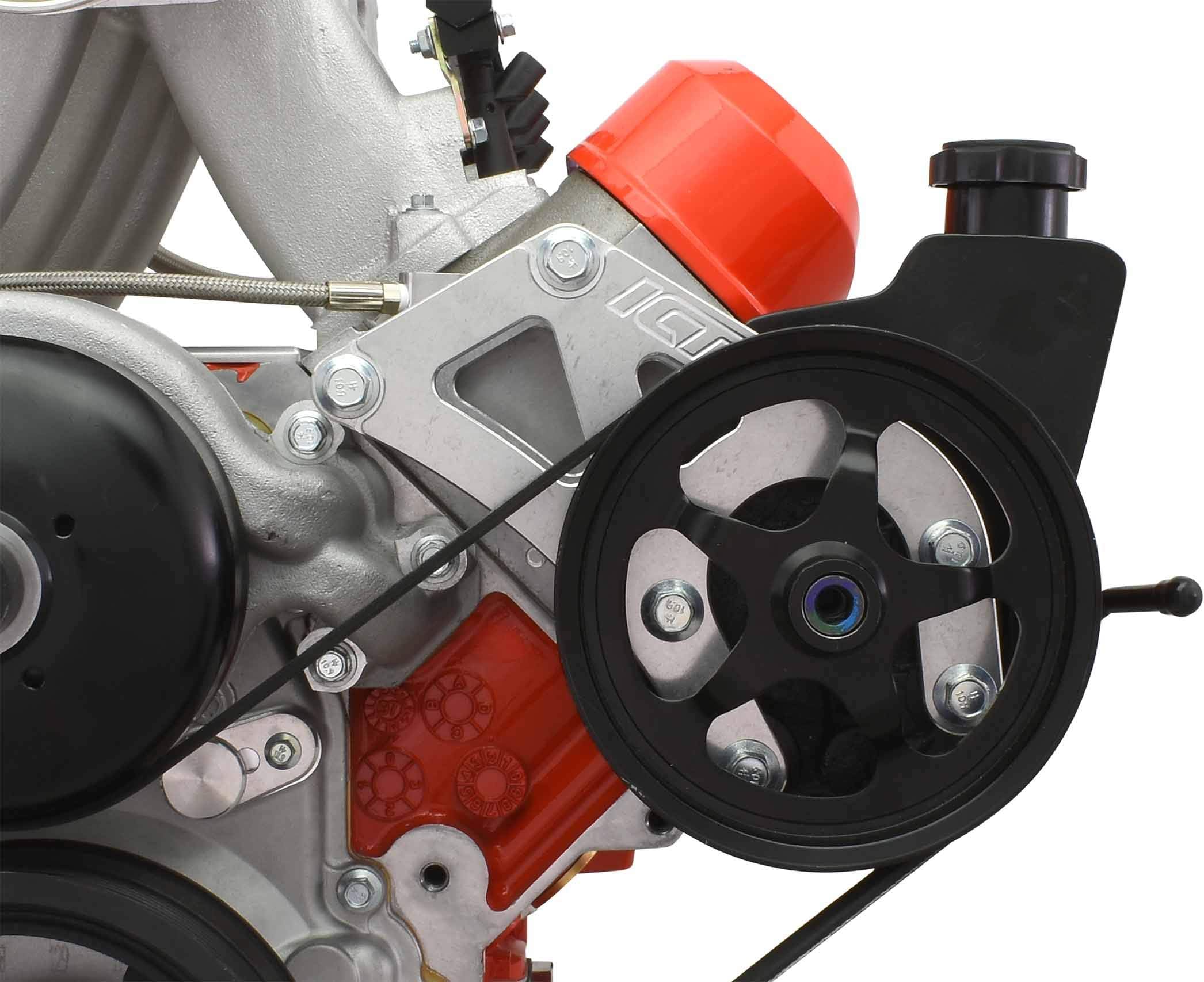 ICT Billet LS Heavy Duty Truck Power Steering Bracket Kit for Saginaw ...