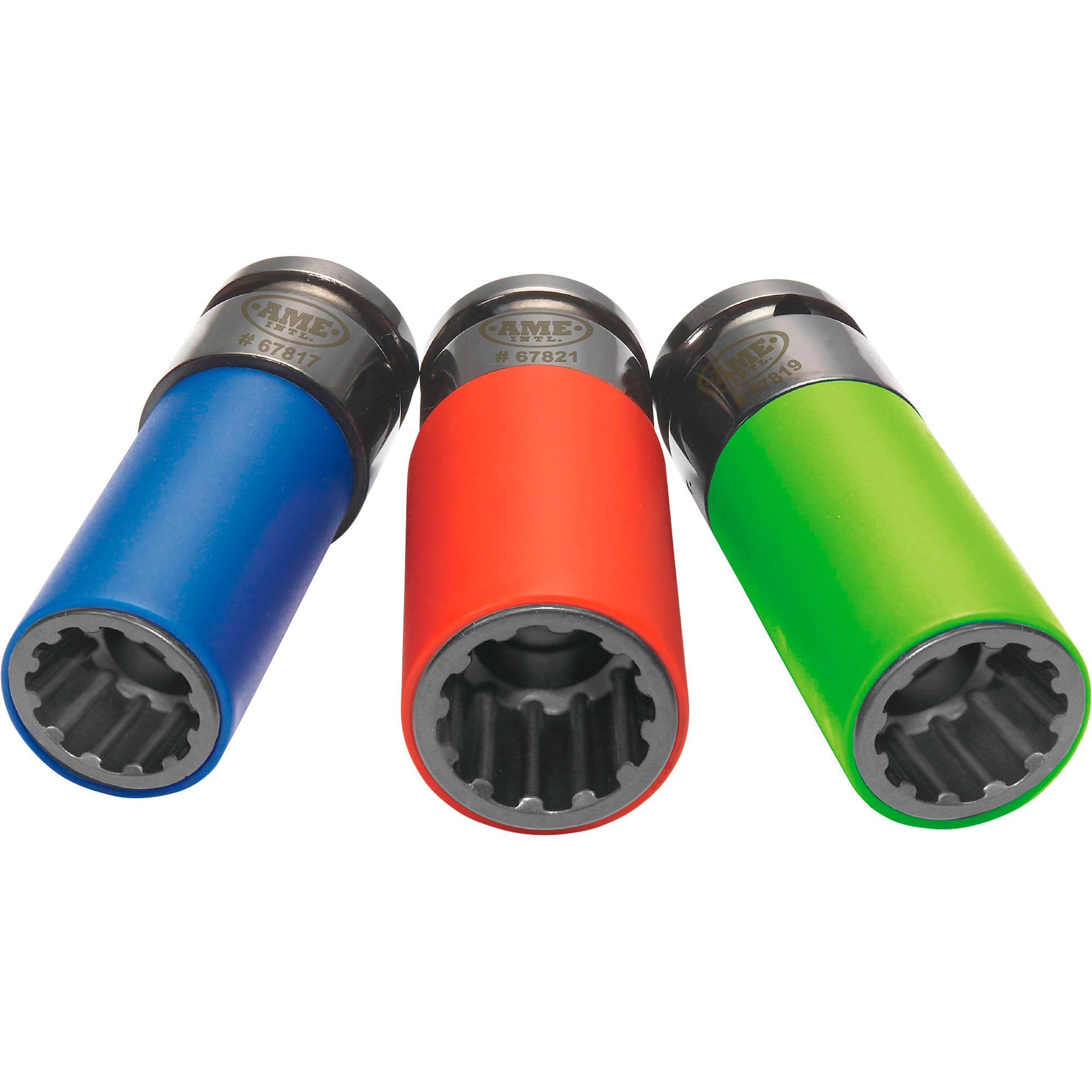 Amazon.com: AME INTL 3 Piece SplinePlus Socket Set, 17mm, 19mm, 21mm ...