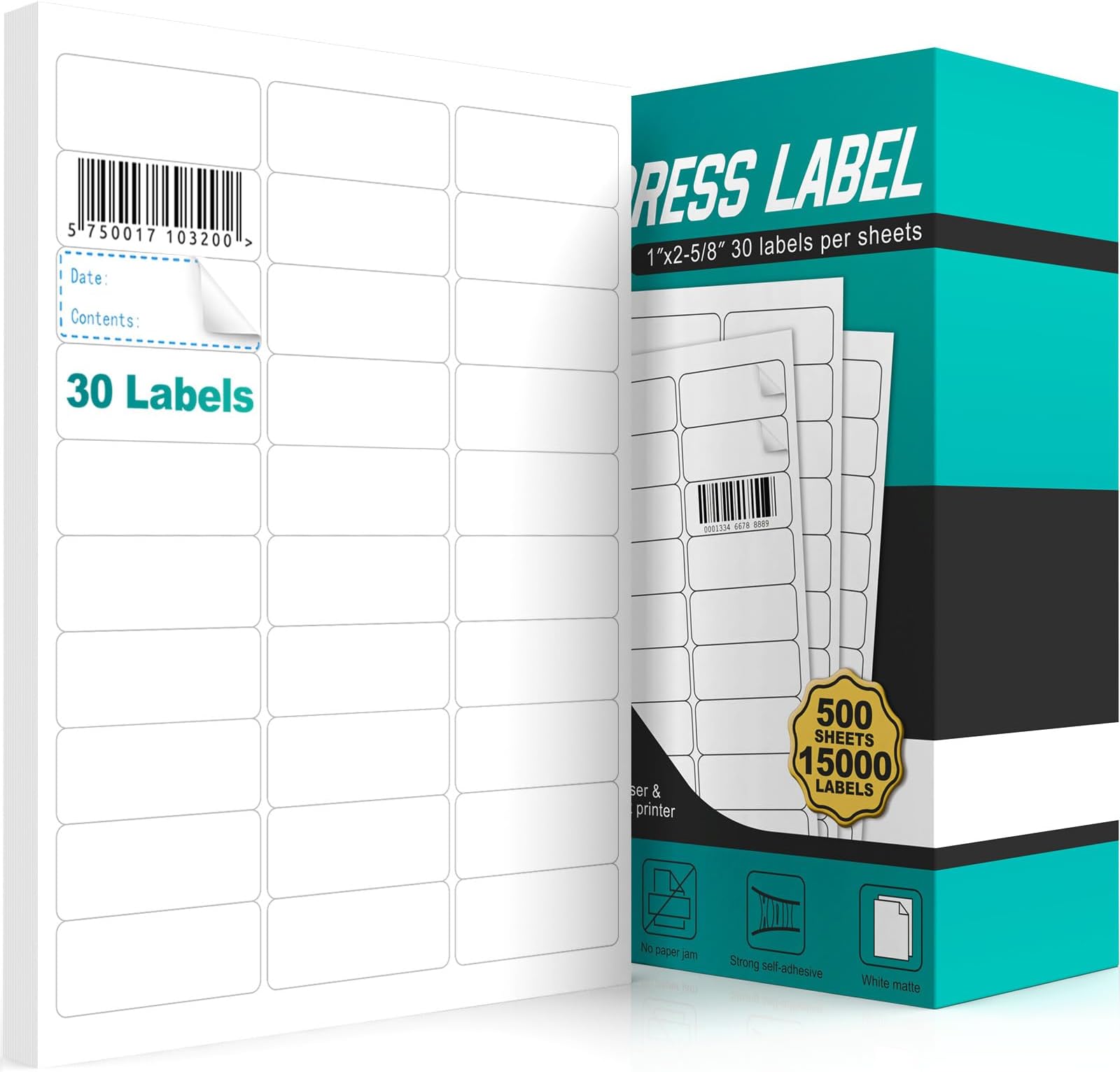 Amazon.com : Clear Gloss Address Labels 1" x 2-5/8", for Inkjet ...