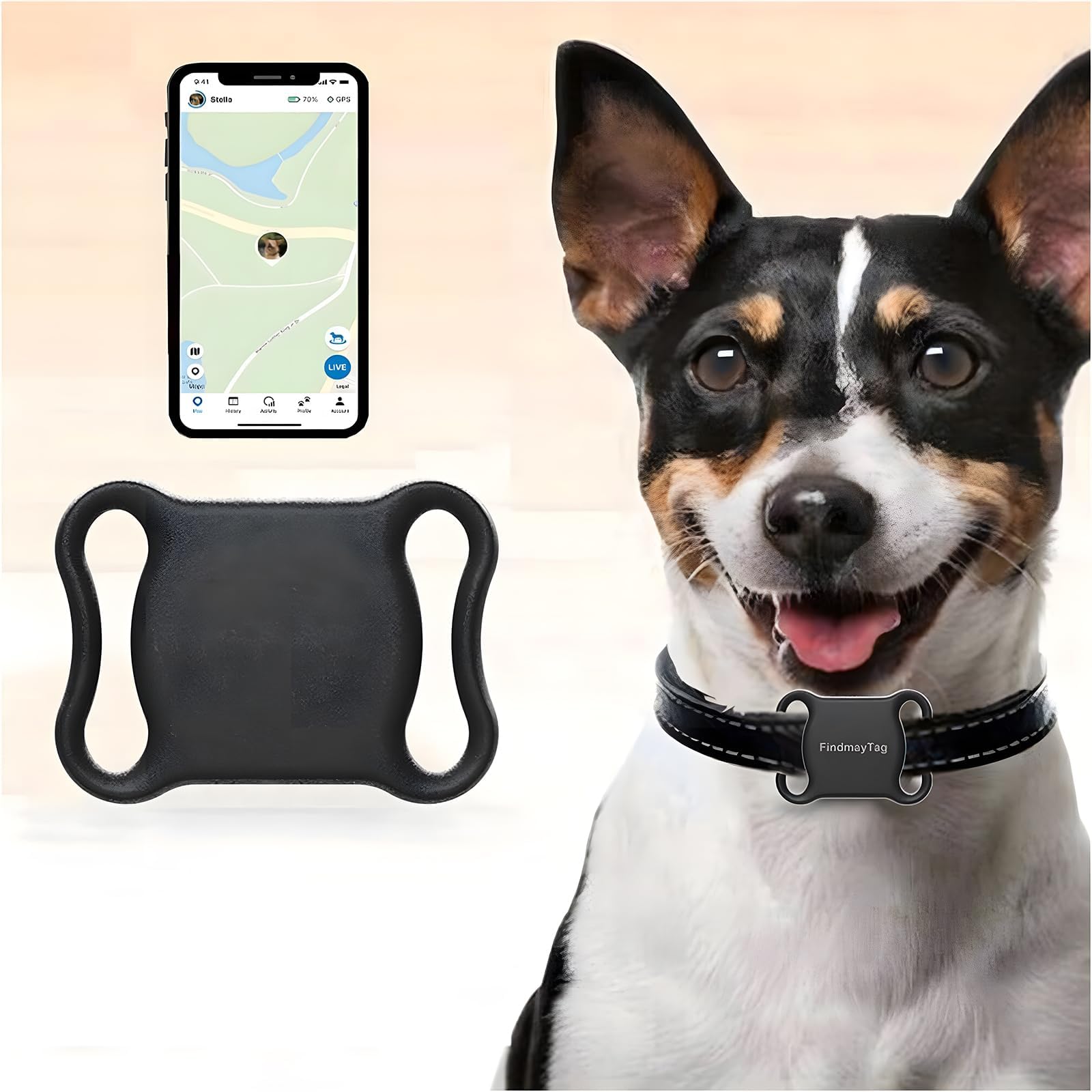 Localizador GPS Impermeable para Gatos y perros,Collar Rastreador GPS ...
