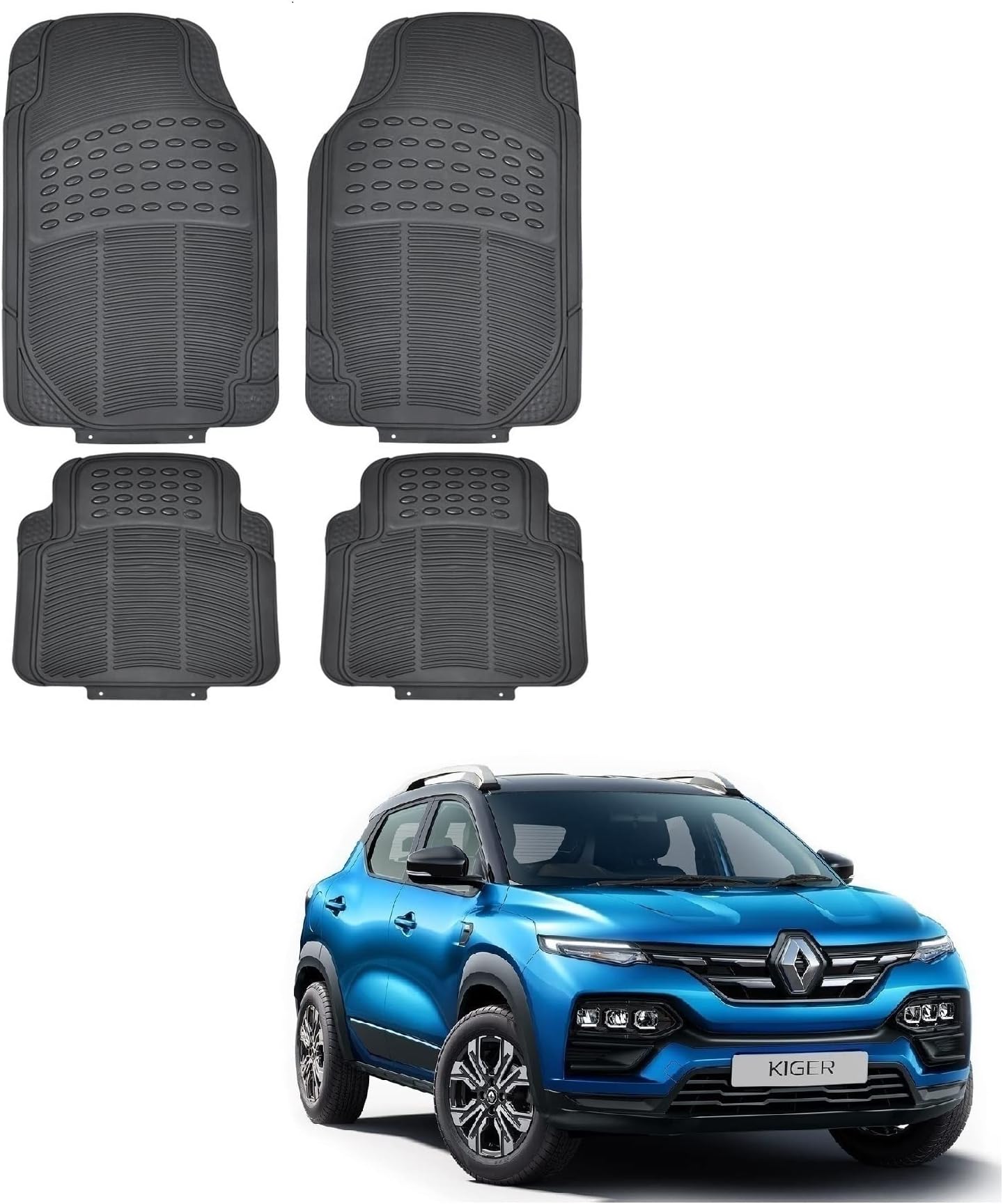 Renault Kiger Custom Fitted Car Trunk/Boot Mat/Dicky Base Mat (Black ...