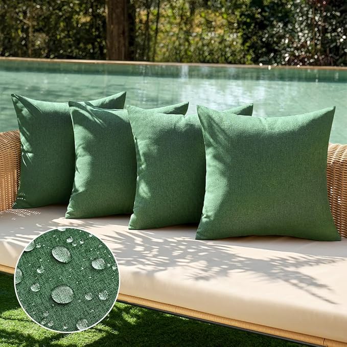 Amazon.com: MIULEE Pack of 4 Decorative Outdoor Throw Pillow Covers ...