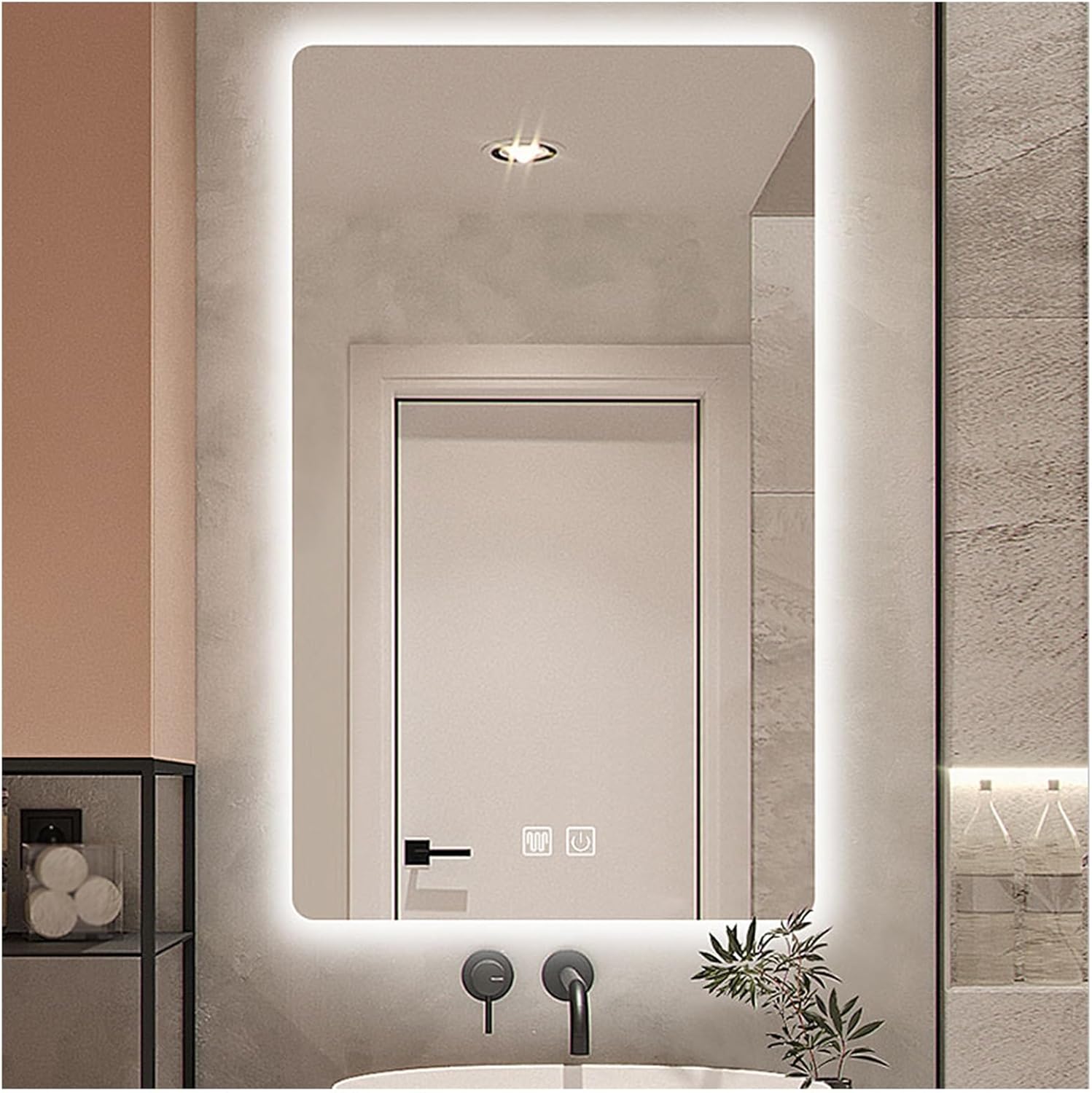 Vertical Hanging Smartbathroom Mirrors Color Adjustable Defogging ...